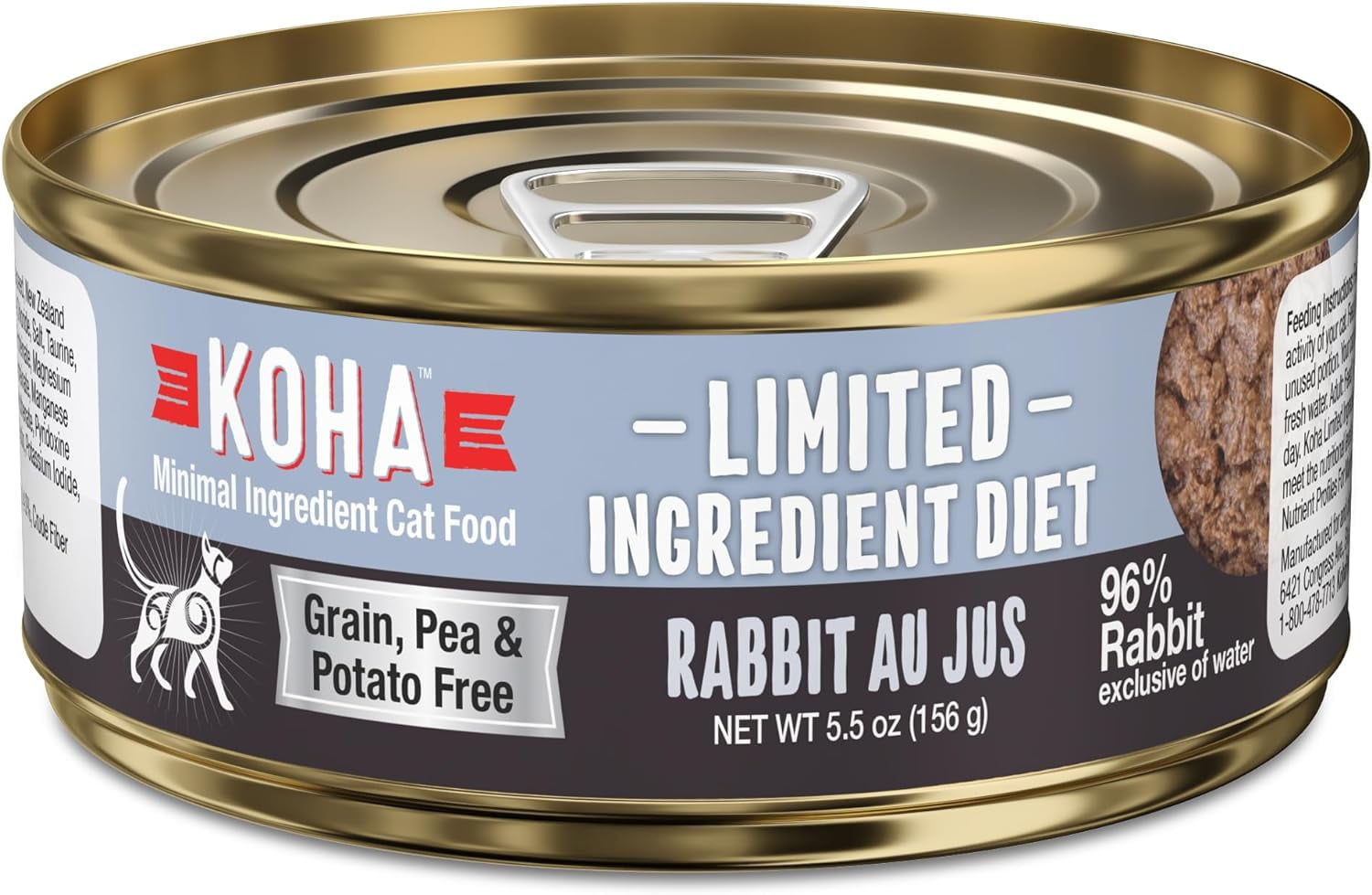Limited Ingredient Diet Rabbit Pate For Cats Single Meat Wet Cat Food
