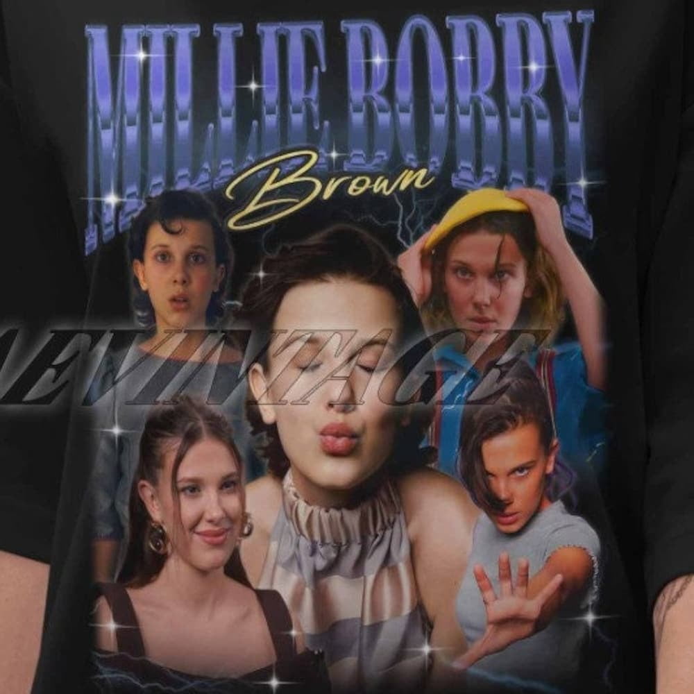 Limited Millie Bobby Brown Vintage T-Shirt, Millie Bobby Brown Fan Tees ...