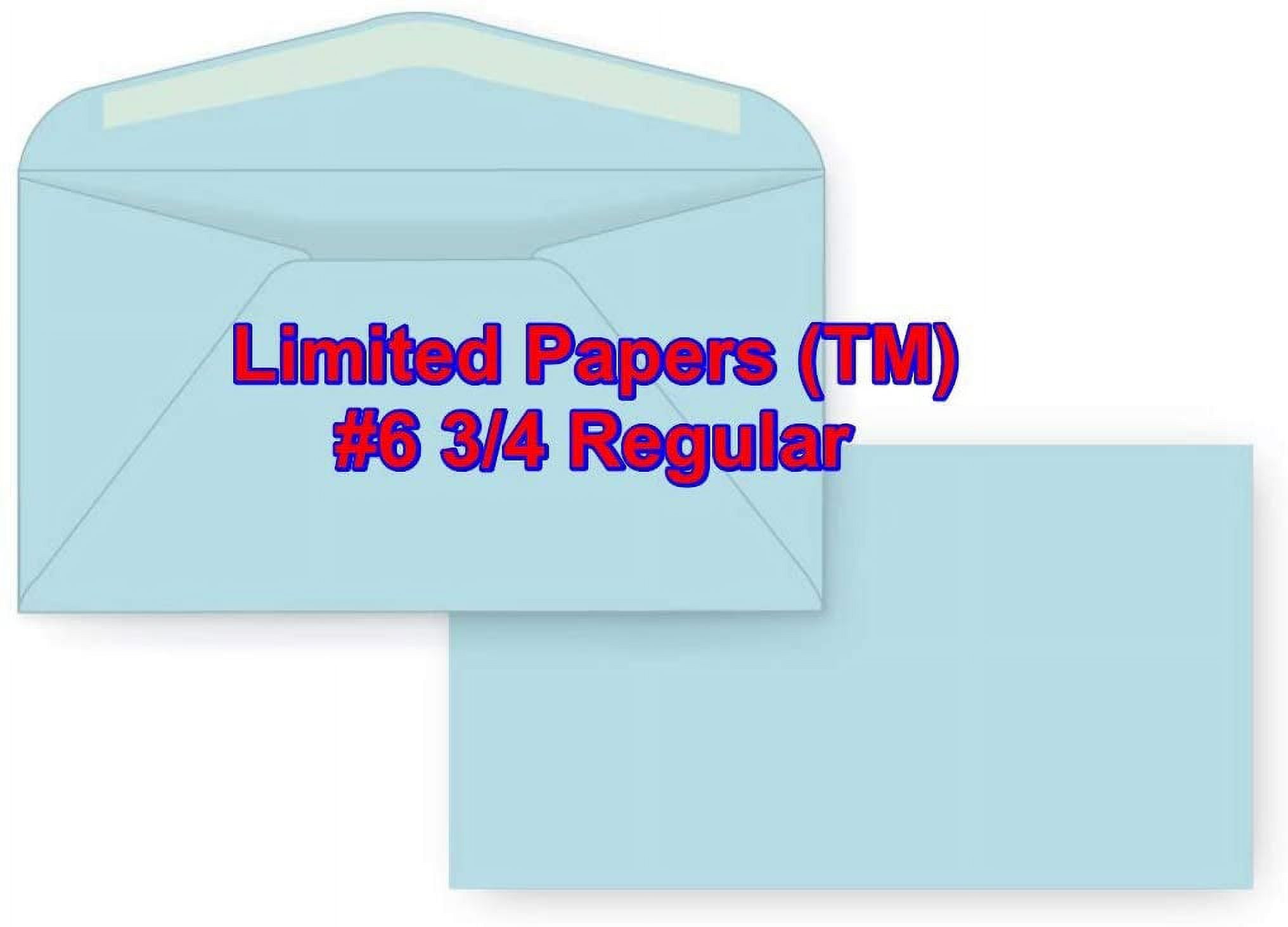 Limited Papers (TM) #6 3/4 Regular Envelope - Pastel - 24# (3 5/8 x 6 1 ...