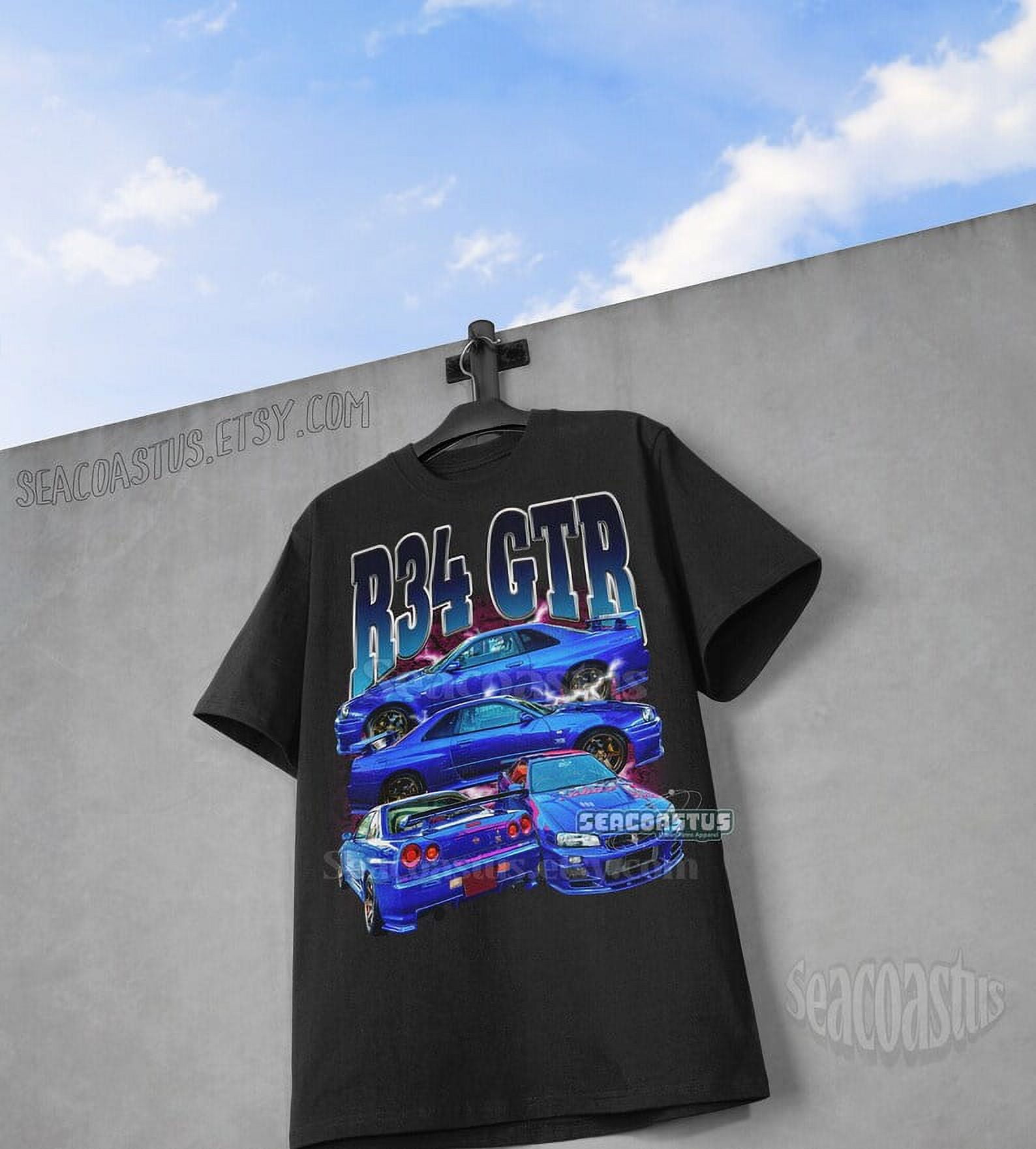 Limited R34 GTR JDM Vintage T-Shirt, R34 Skyline Gtr Graphic T-shirt ...