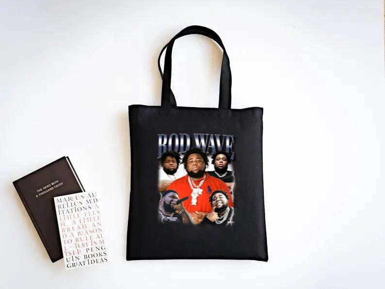 Limited Rod Wave Vintage Tote Bags Featuring Hip-Hop Art Collector ...