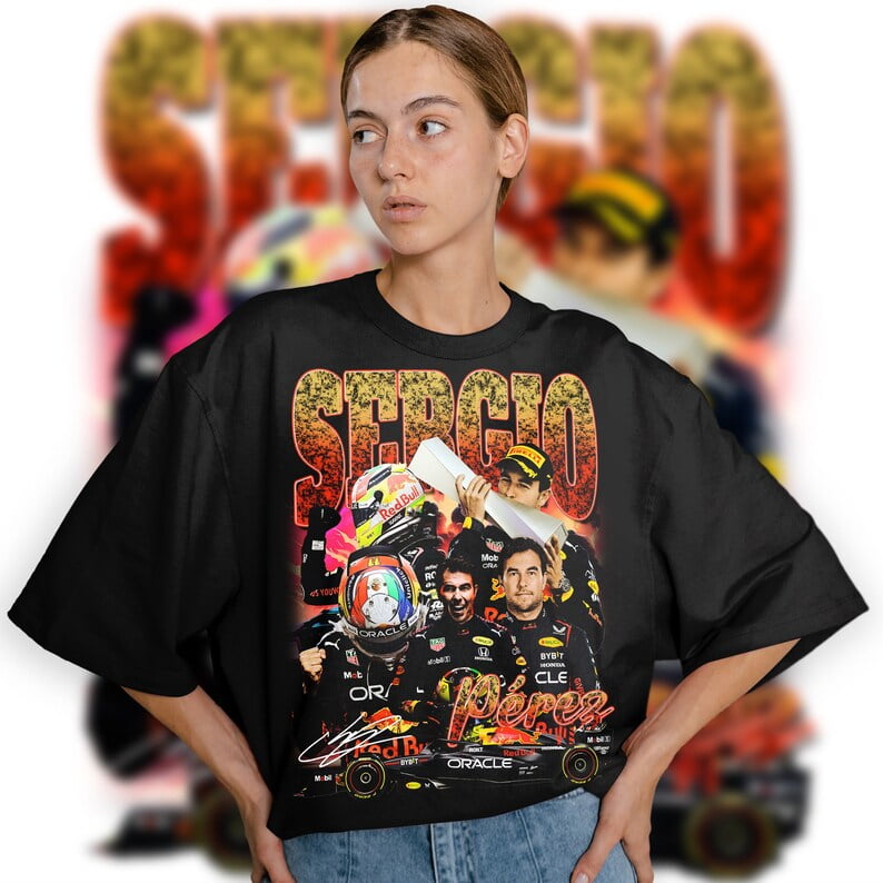 Limited Sergio PÃ©rez Vintage T-Shirt, Graphic Formula Racing T-shirt ...