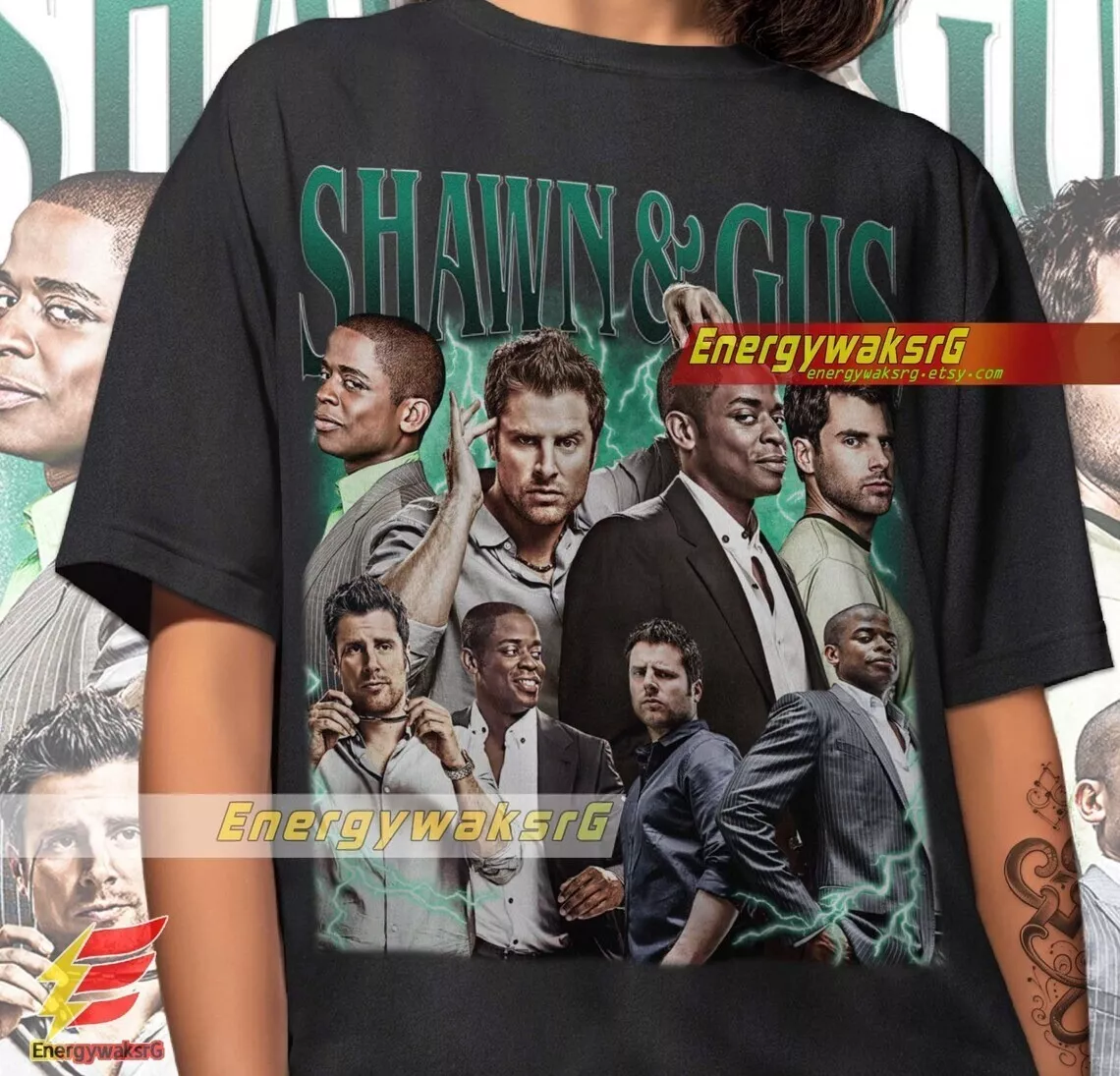 Limited Shawn and Gus Psych Tv Show T-Shirt, Shawn and Gus Psych Shirt ...