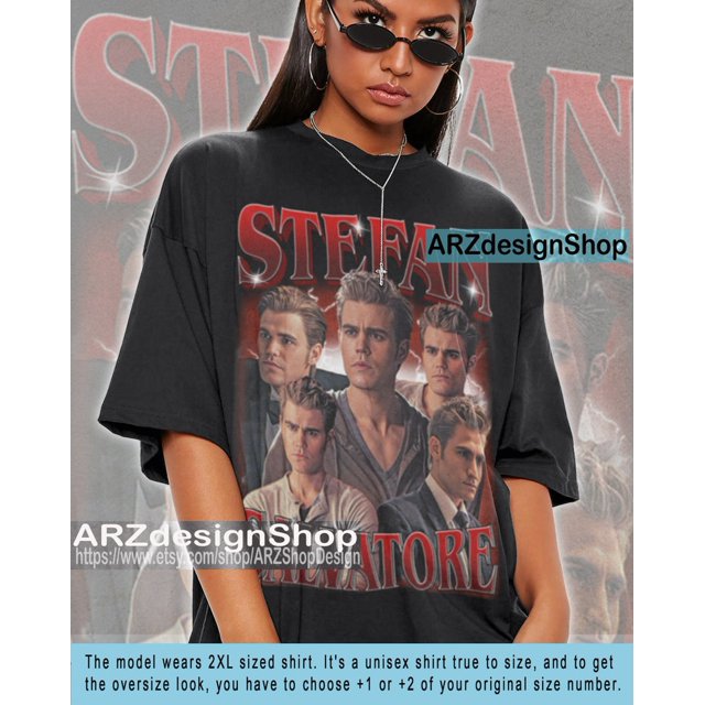 Limited Stefan Salvatore Shirt Gift Graphic Tee Horror movie T-Shirt ...