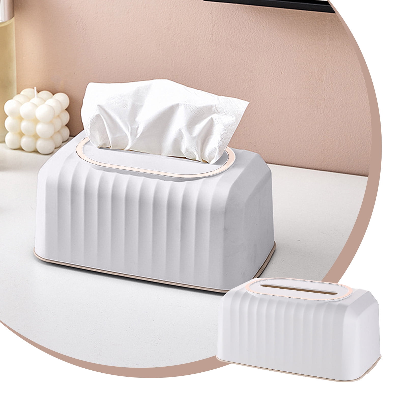 Spring-Loaded Tissue Box, Storage Built-In, Compact Design, Home Office ...