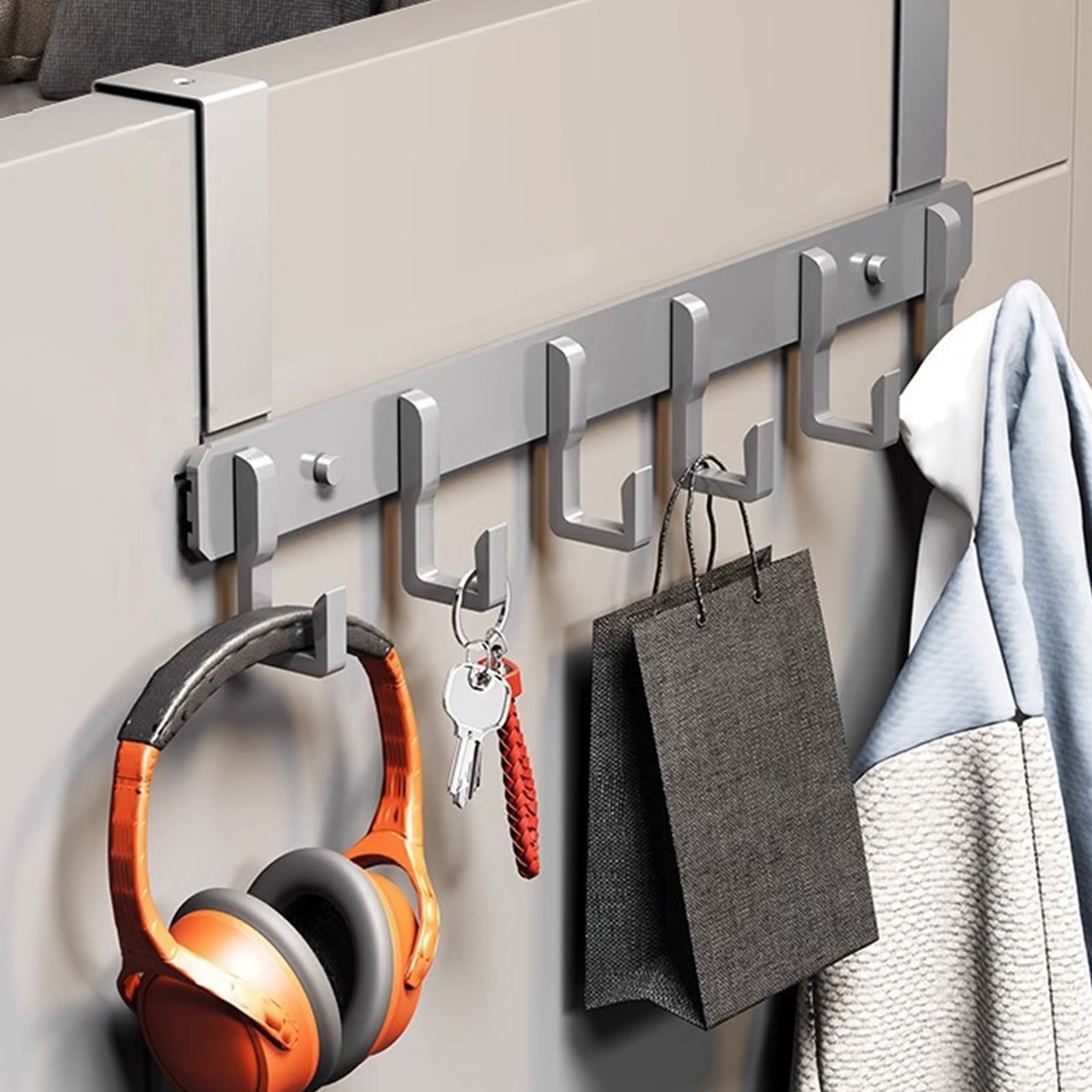 Limited Stock, Over Door Clothes Organizer, Metal Single Row Hooks, No ...