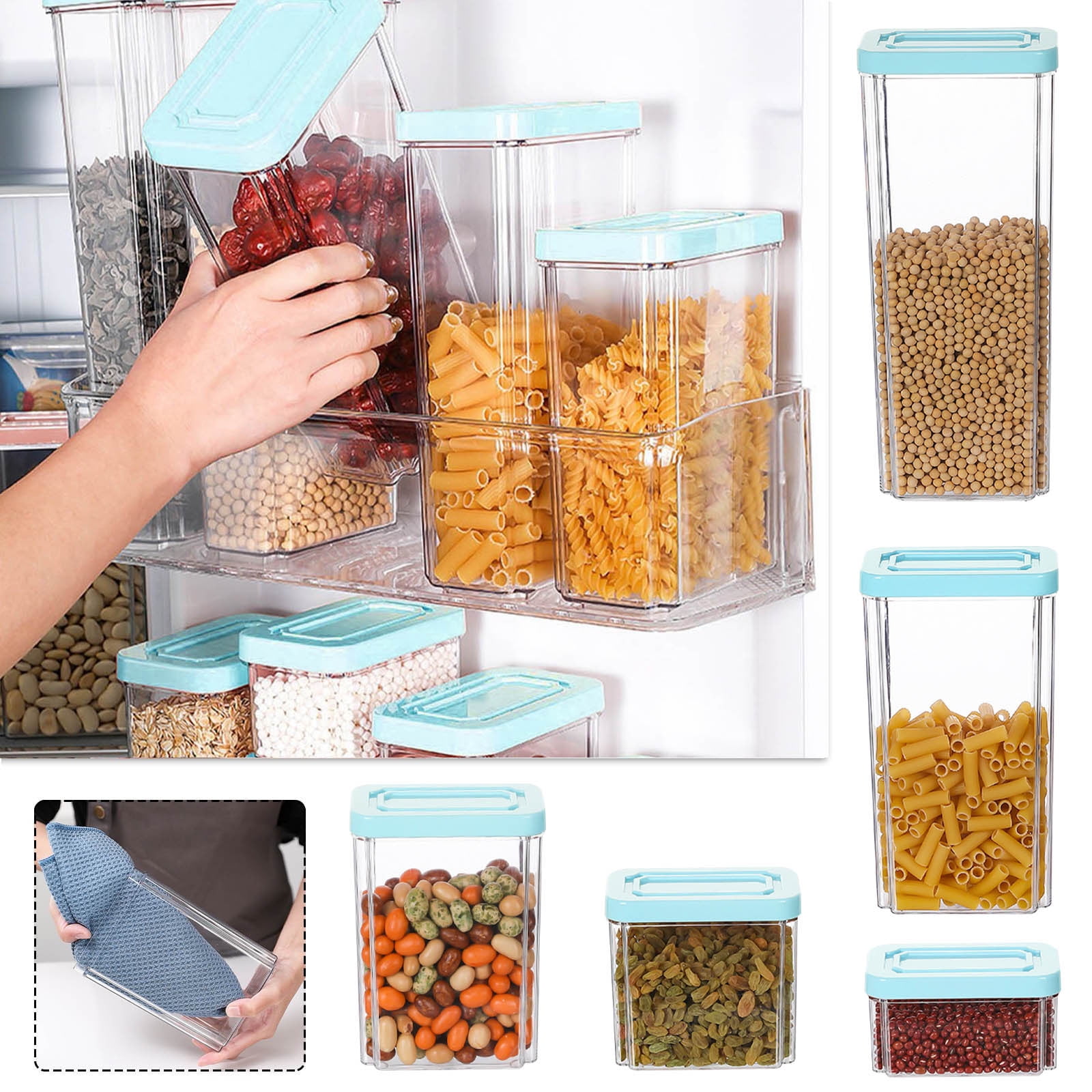 Limited Stock, Food Storage Container with Lids, Tall Airtight Plastic ...