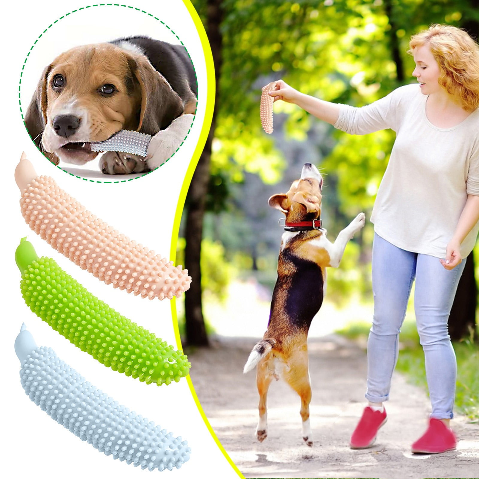 Limited Stock, Pet Toy Cucumber Dog Teething Toy Interactive Dog Toy ...