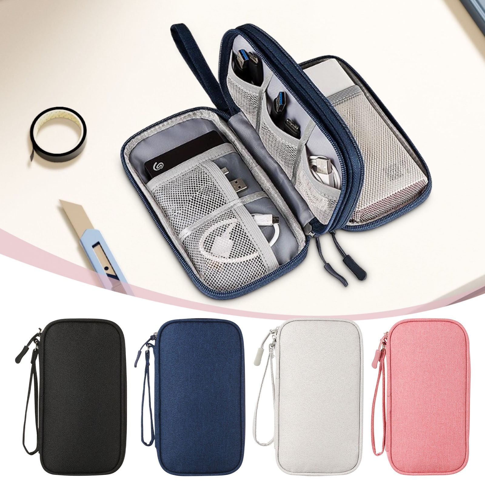 Limited Stock,Portable Electronics Organizer Case, 8-Compartment ...
