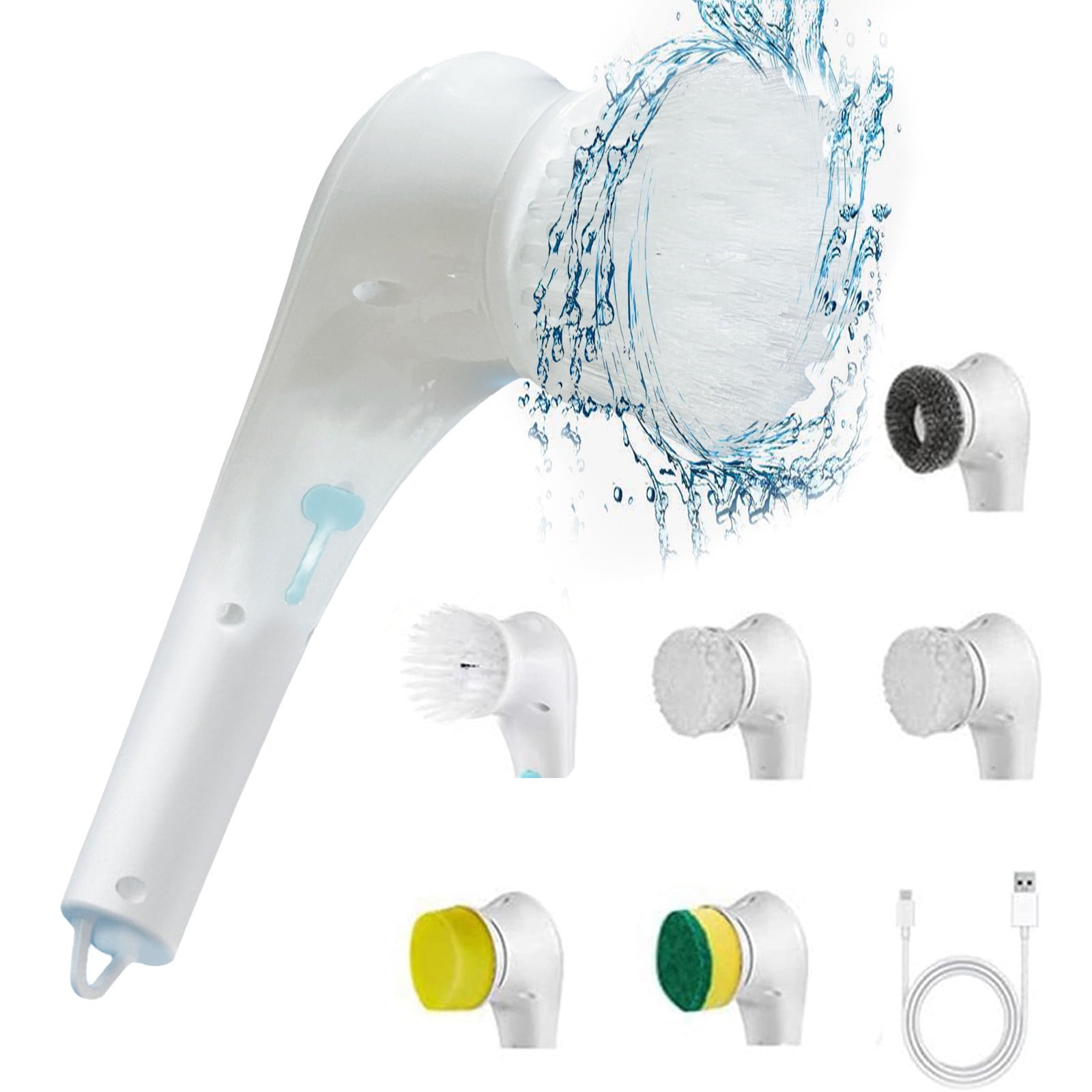 Limited Stock, Rotary Shower Head Brush, Replaceable Heads, Stainless ...