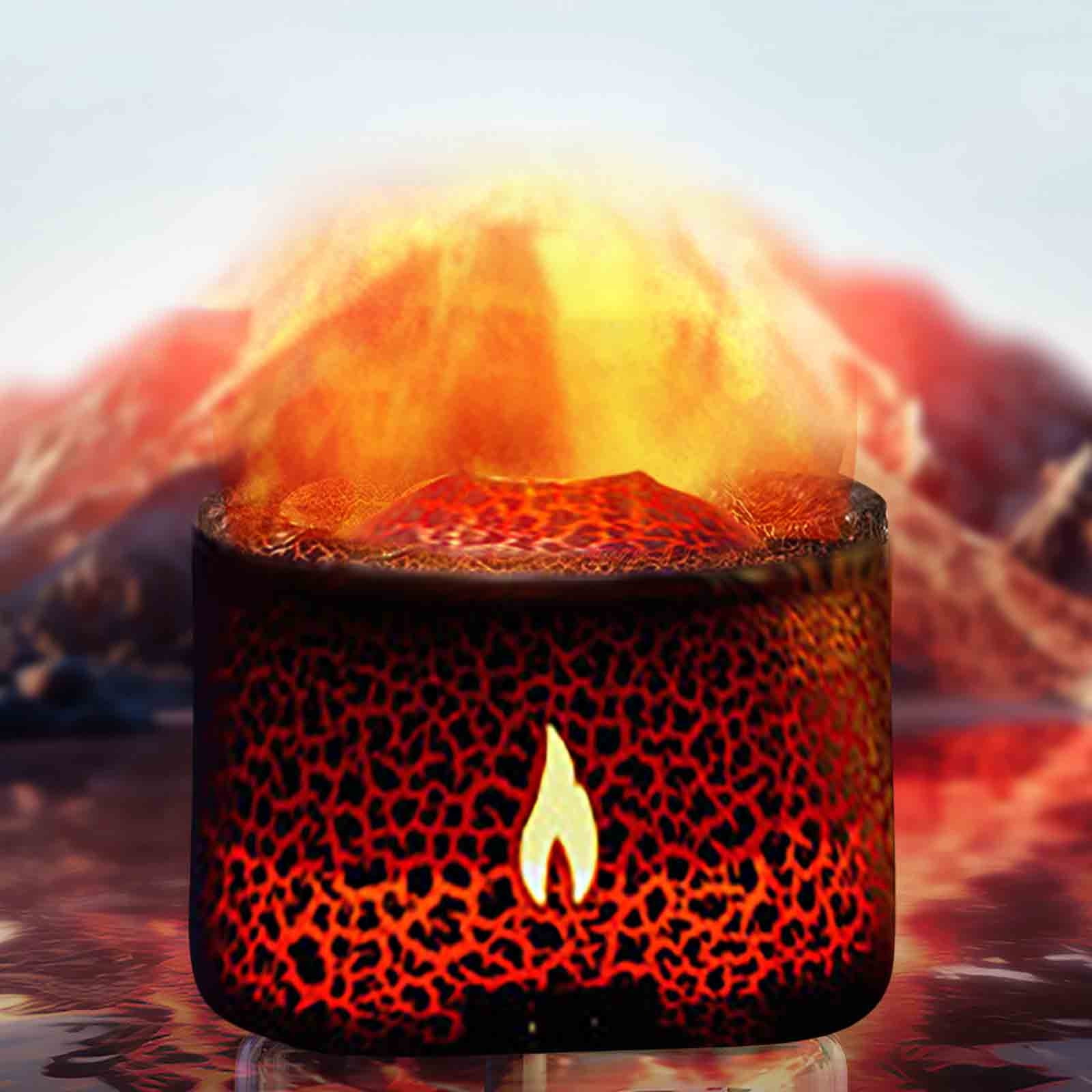 Limited Stock, Volcano Humidifier Quiet Flame Diffuser, 300ml ...