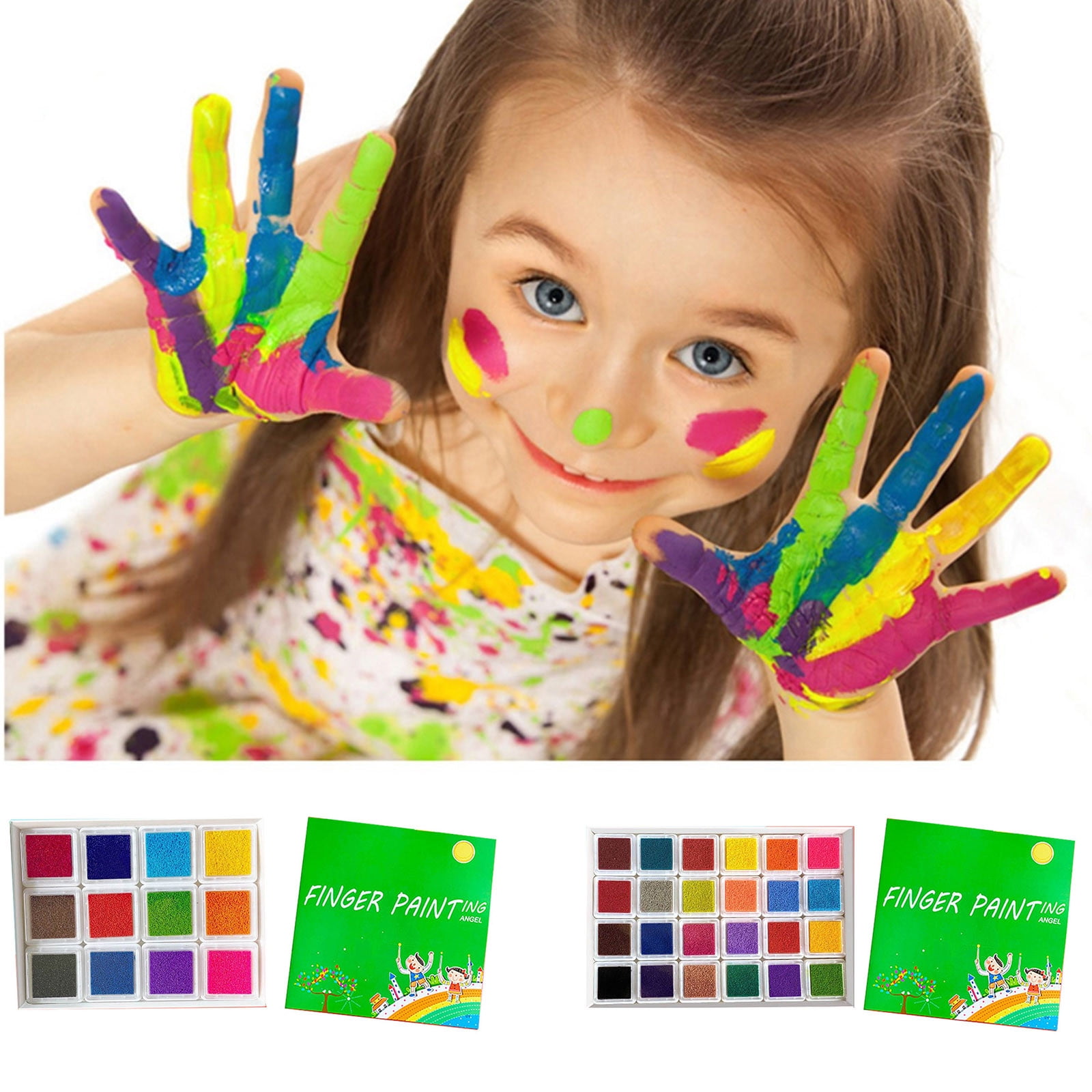 Limited Stock, Vsgery Funny Finger Painting Kit, 12 Color Washable ...