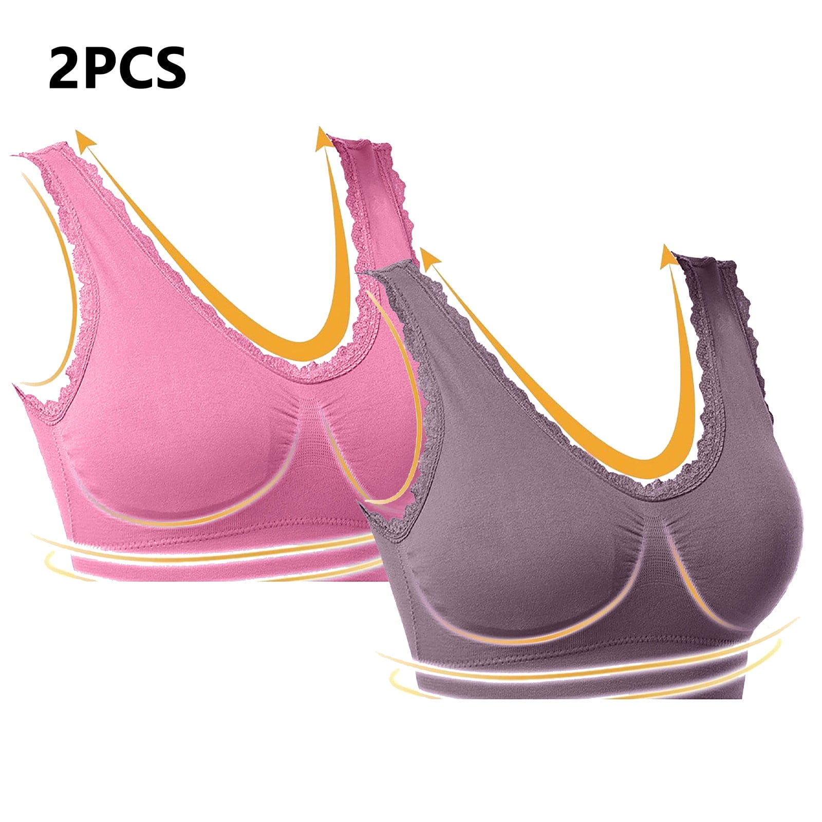 Limited Stock,Woman's Lace Splicing Glossy Comfortable Breathable Bra ...