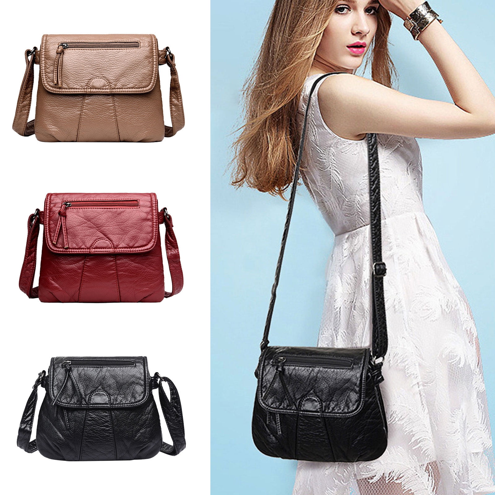 Limited Stock, Zipper Crossbody Bag, Wide Shoulder Strap, Phone Wallet ...