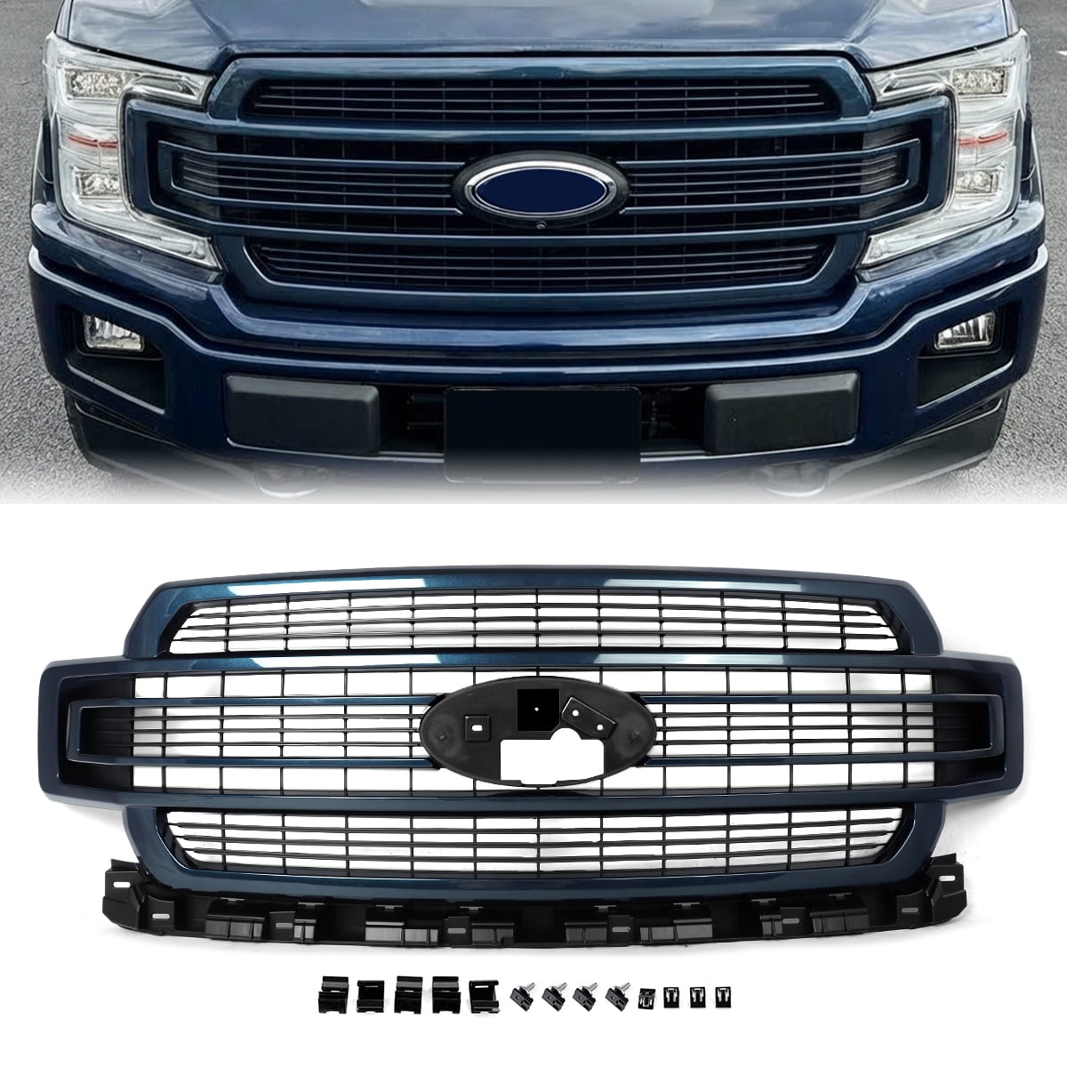 Limited Style Front Bumper Grille Grill Fit For 2018-2020 Ford F-150 ...