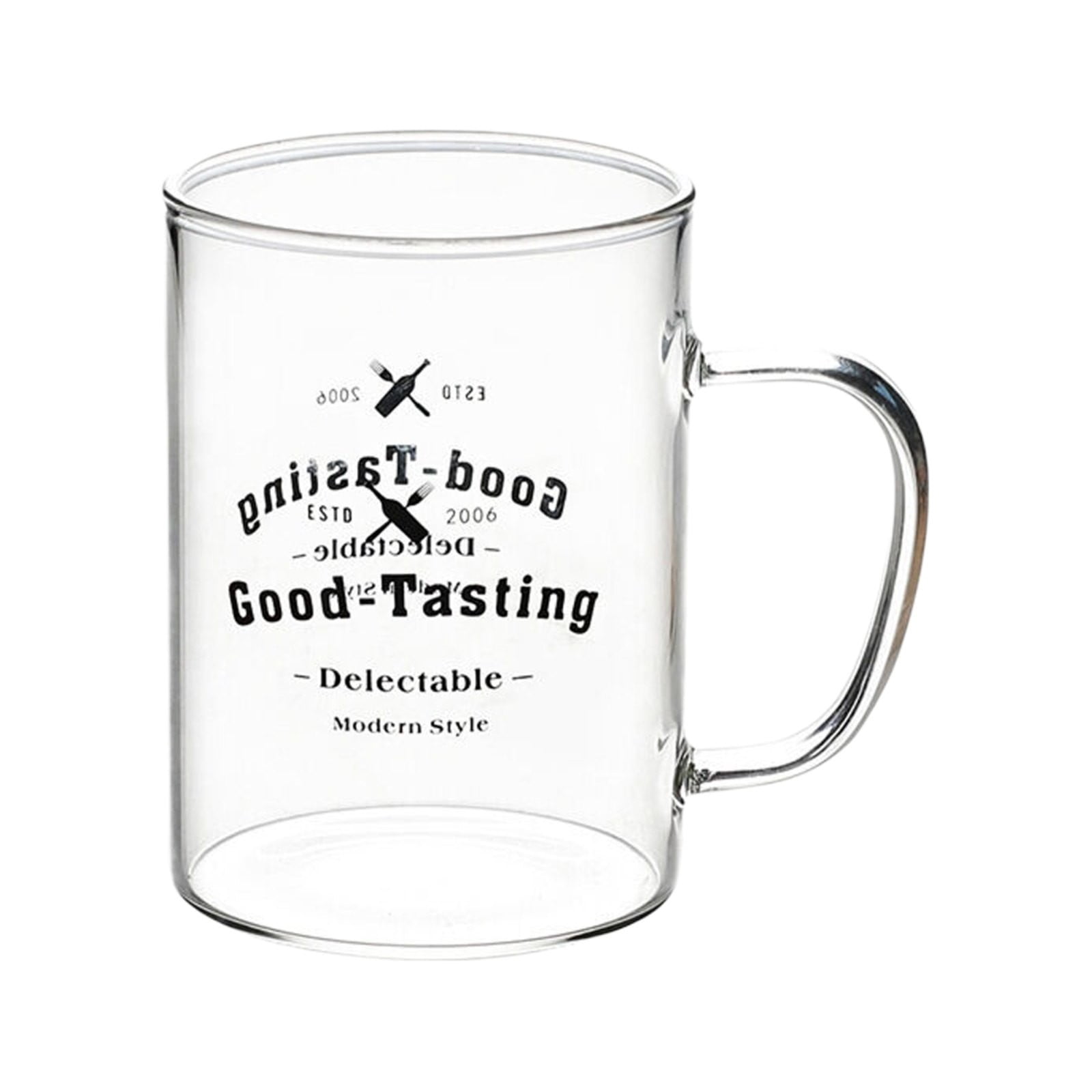 Limited Time Deal Clear Glass Coffee Mugs 17 Oz Clear Transparent Tea ...