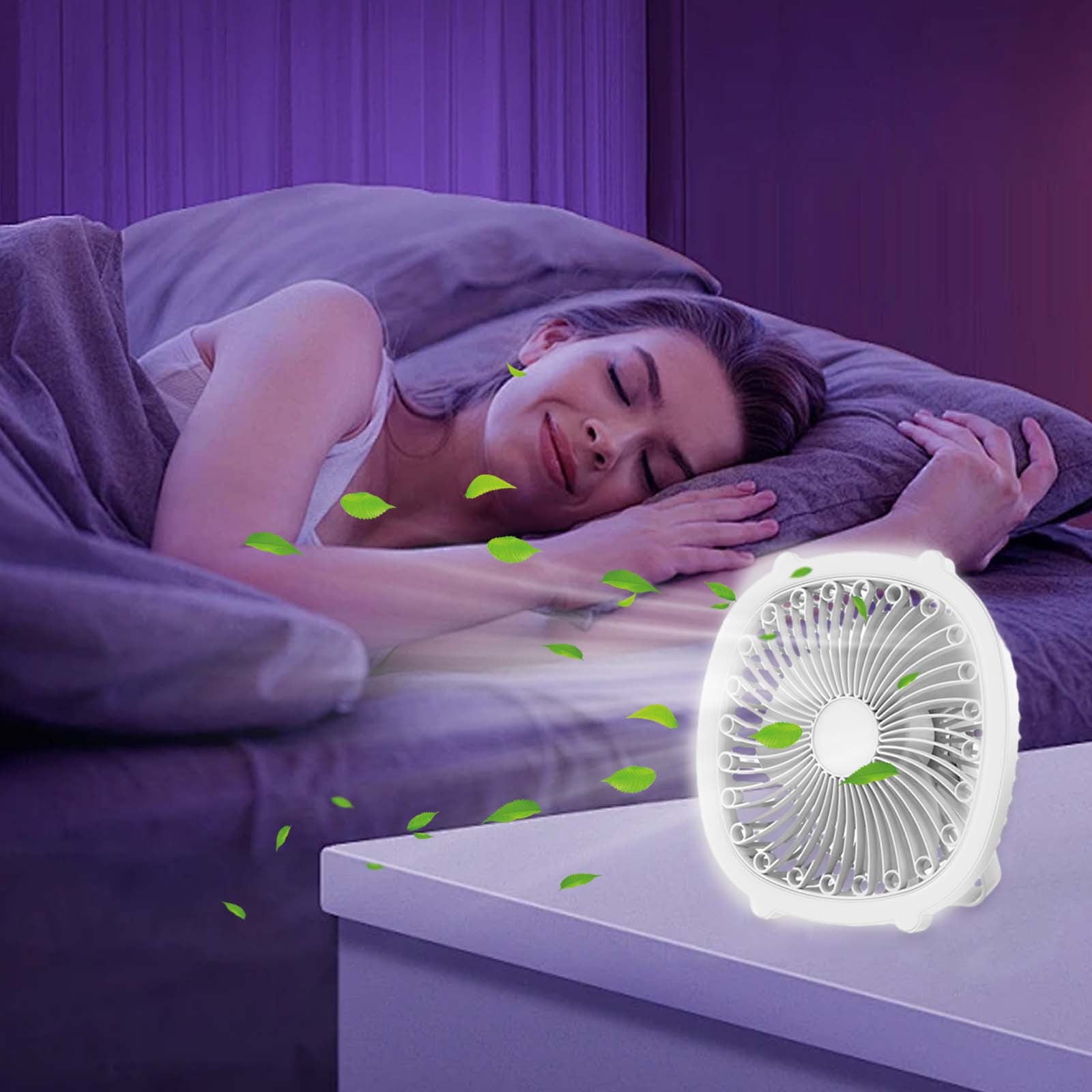 Limited Time Deal karymi Charging Desktop Small Fan Desk Fan Dormitory ...