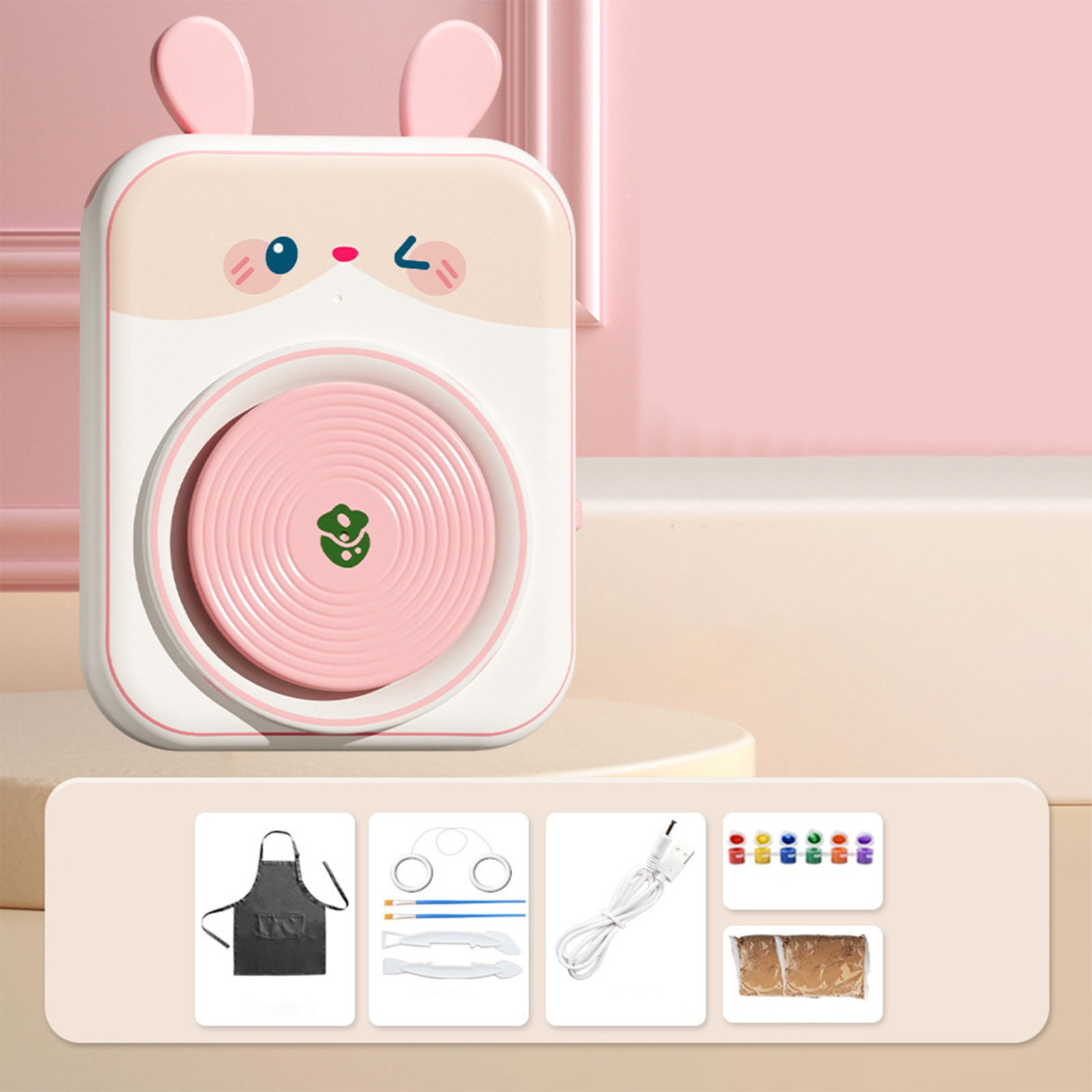 Limited Time Deal karymi Electrical Claies Pottery Machine for Kids DIY ...