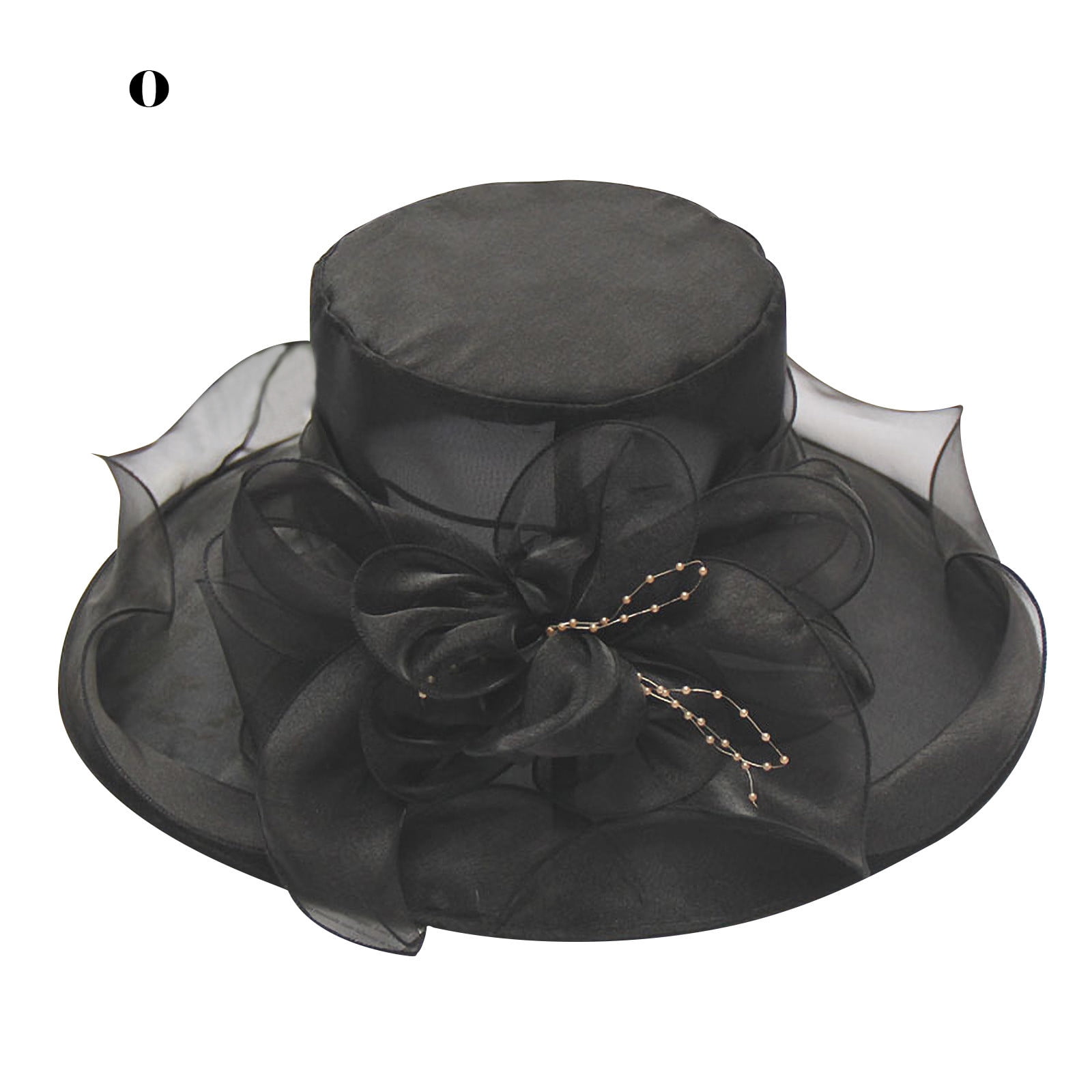 Limited Time Deal karymi Flower Net Yarn Sun Hat Beach Sunscreen Sunhat ...