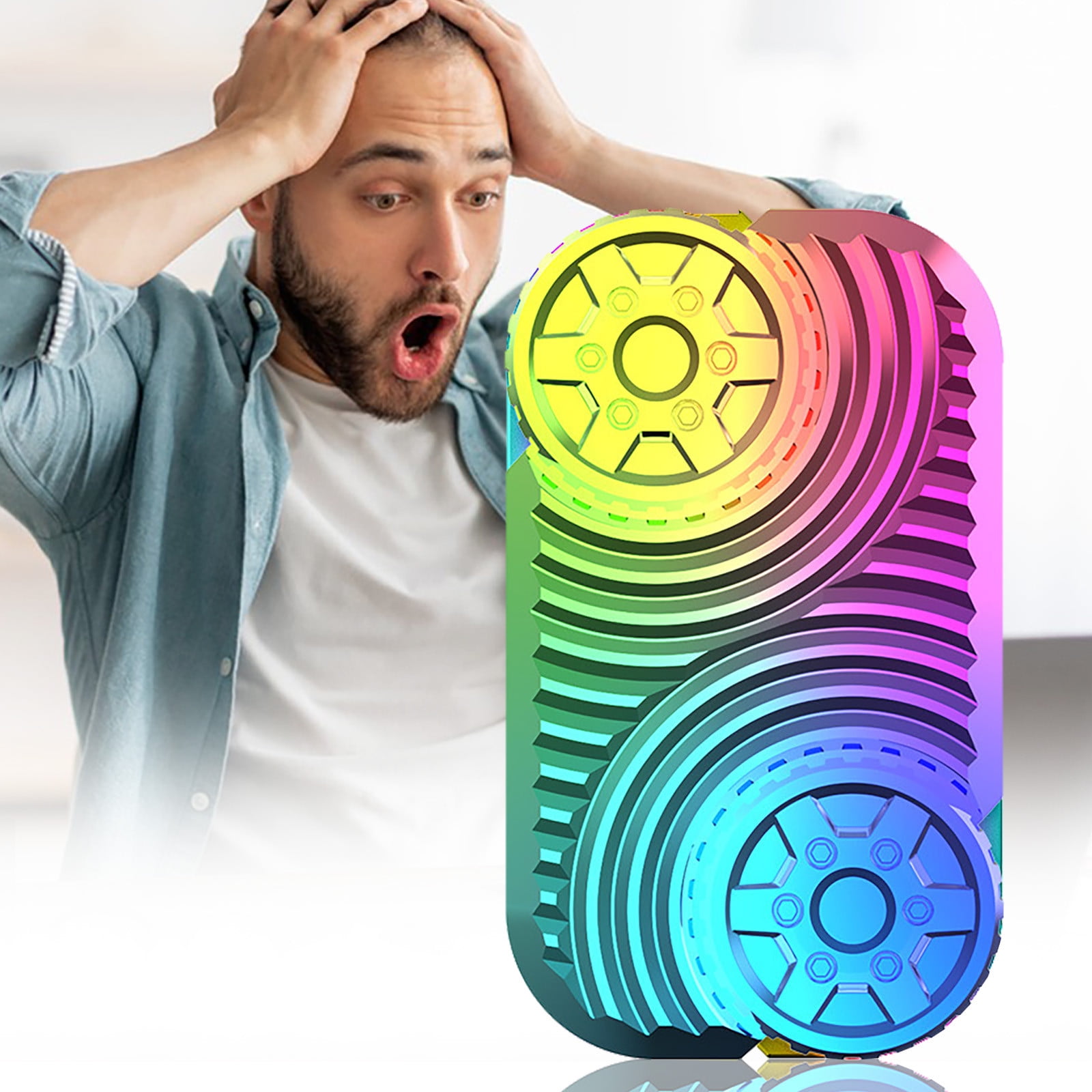 Limited Time Deal karymi Magnetic Brick Fidget Toys Metal Rolling ...