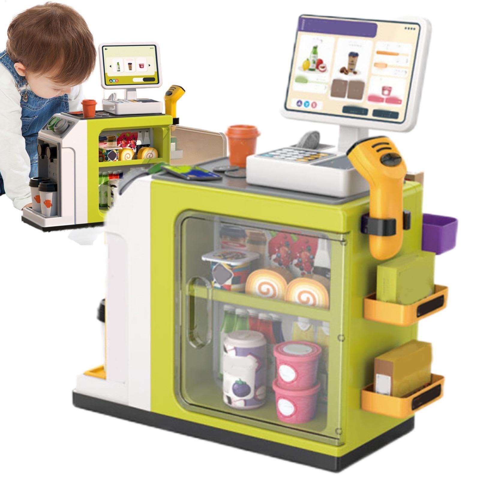 Limited Time Deal karymi Pretend Grocery Store Counter Kids Supermarket ...