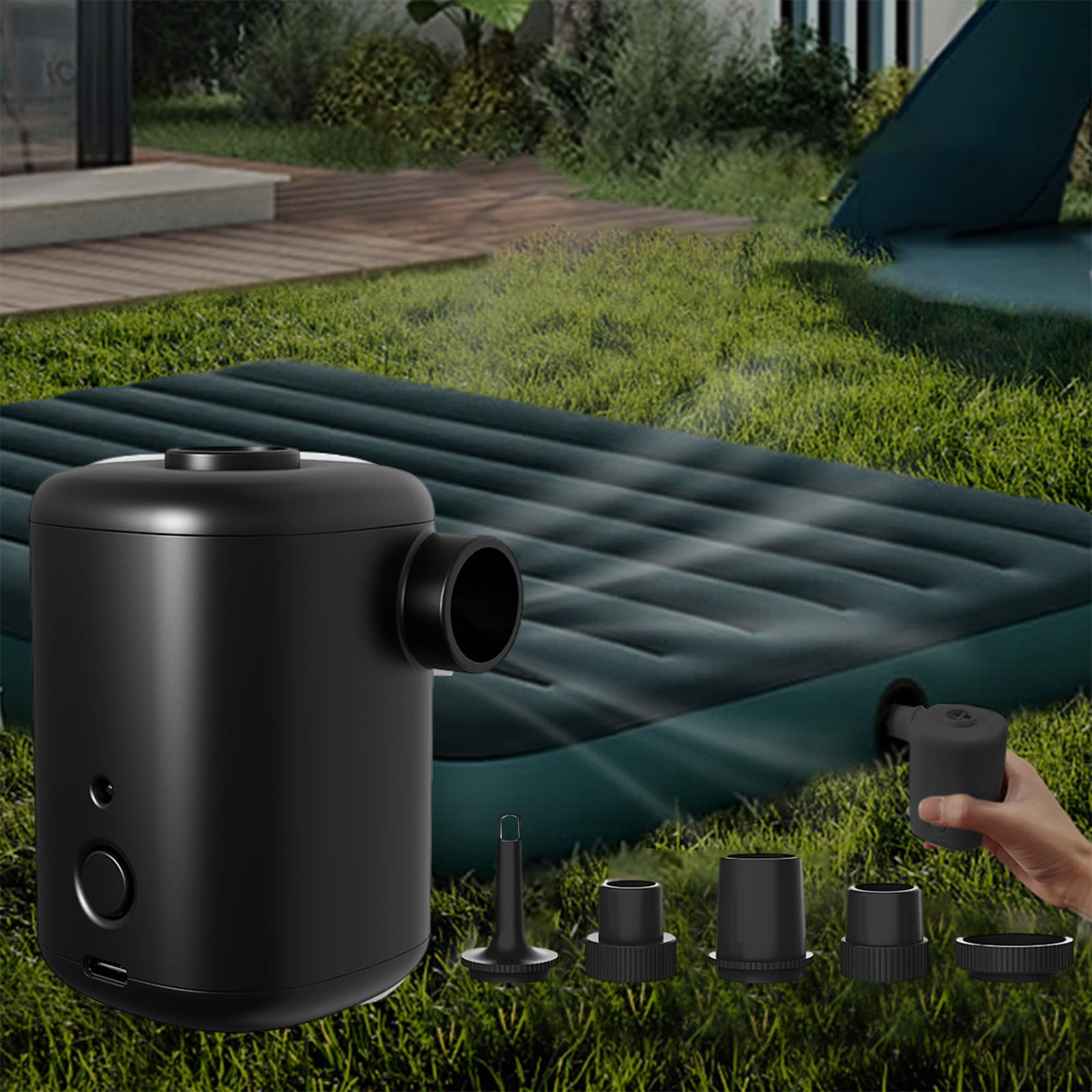 Limited Time Deal karymi Small Portable-Mini Pump with 1300mAh Battery ...