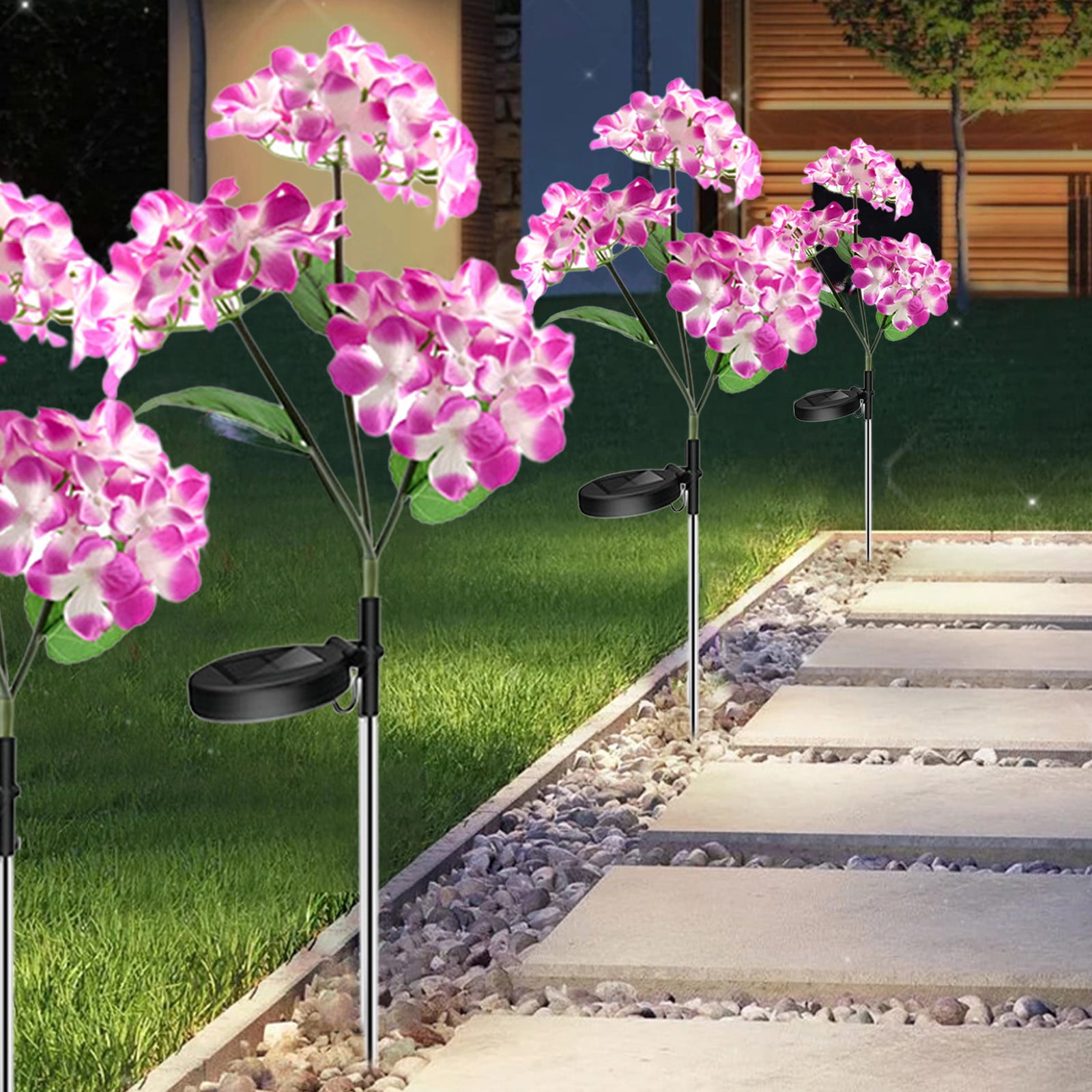 Limited Time Deal karymi Solar Flower Lights Decor Lights LED ...