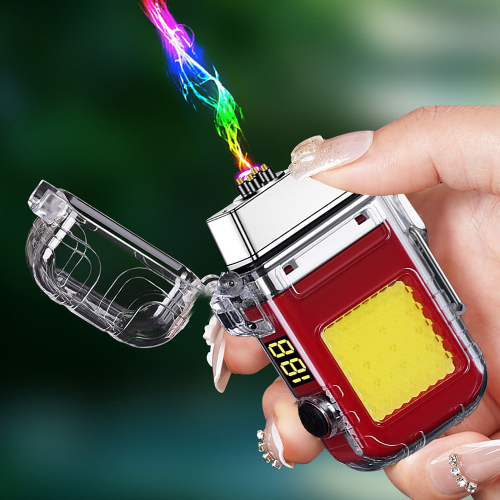 Limited Time Deal karymi Transparent Waterproof Lighter COB Light ...