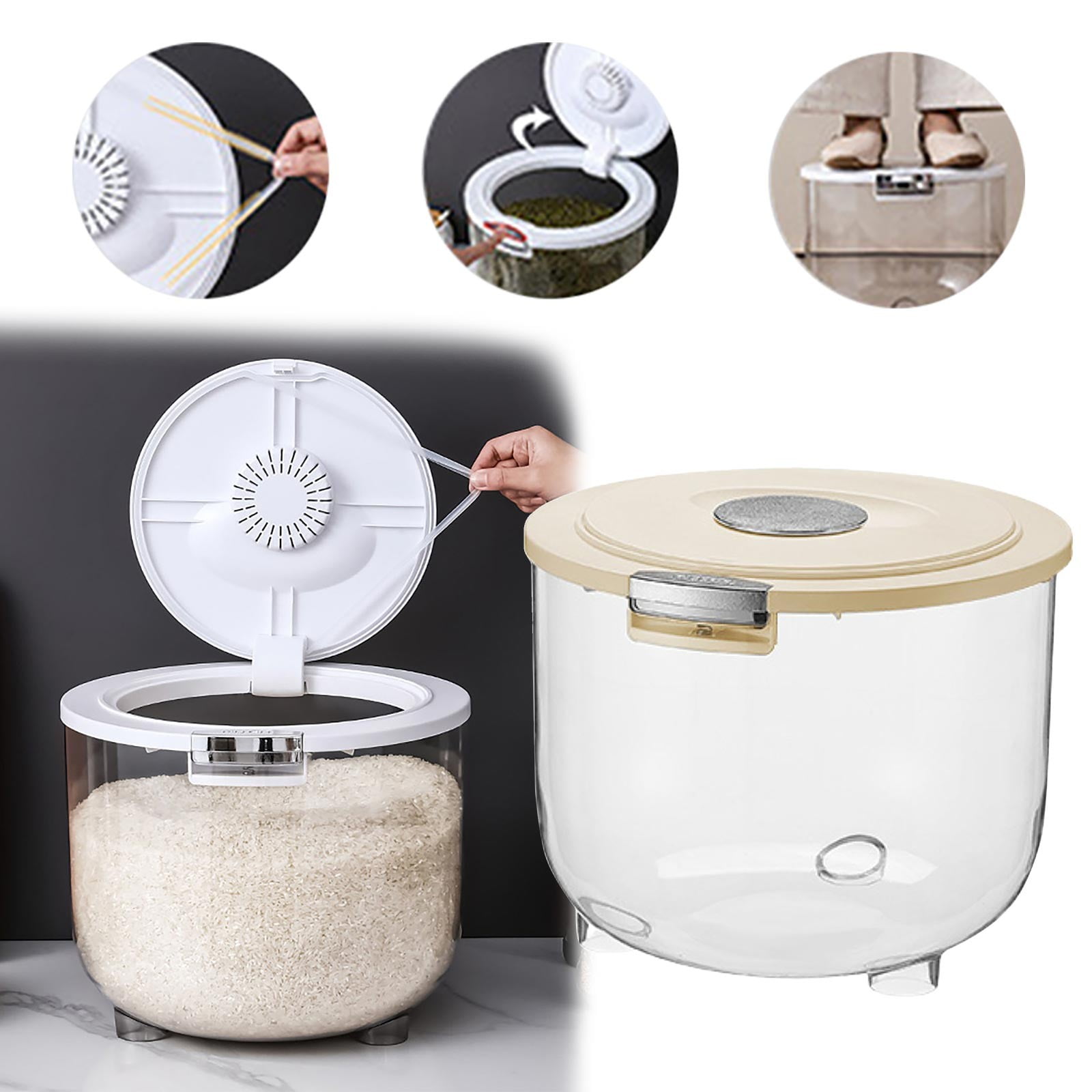 Limited Time Deals! Lssam Rice Storage,Rice Bin,Container For Rice ...