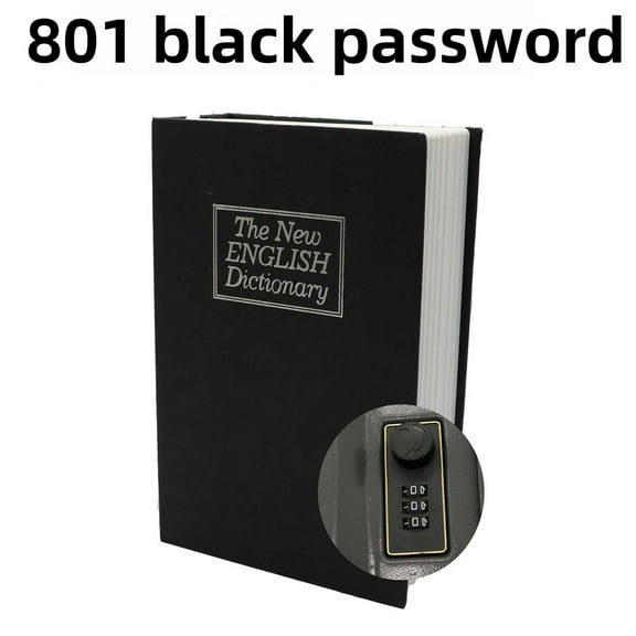 "PACOLO Book Safe with Real Paper, Hidden Compartment, Combination Lock ...