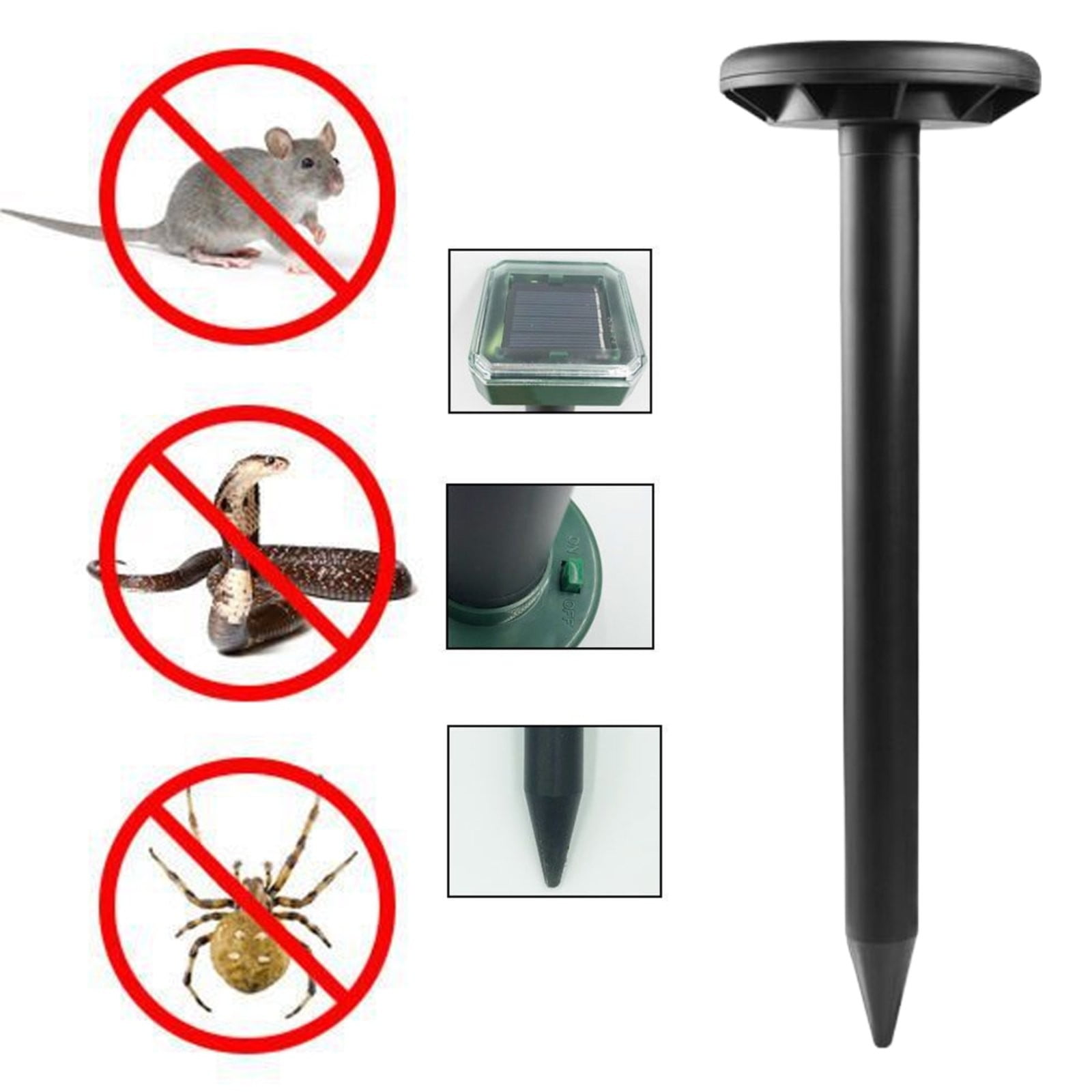 Limited Time Deals! Mole Repellent,Gopher Repellent, Solar-Powered Mole ...