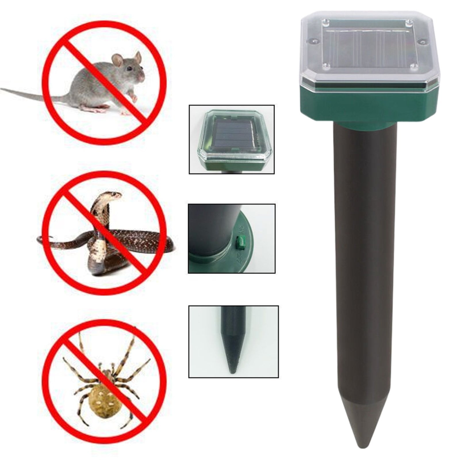 Limited Time Deals! Mole Repellent,Gopher Repellent, Solar-Powered Mole ...