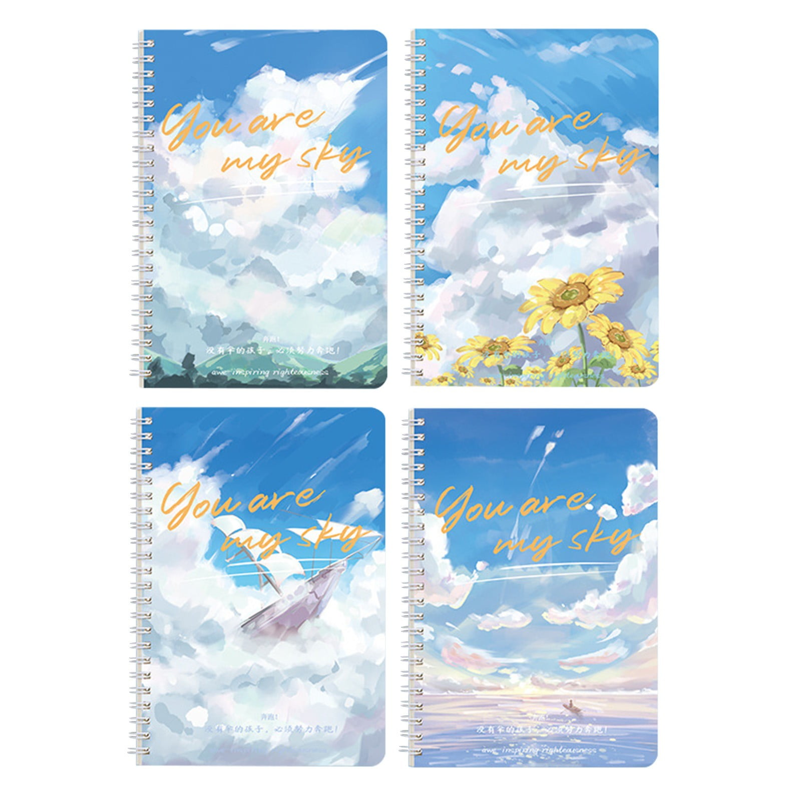 Limited Time Offer!Nayueo Notebook,Notebook*4,A5 Flip Coil Notebooks 4 ...