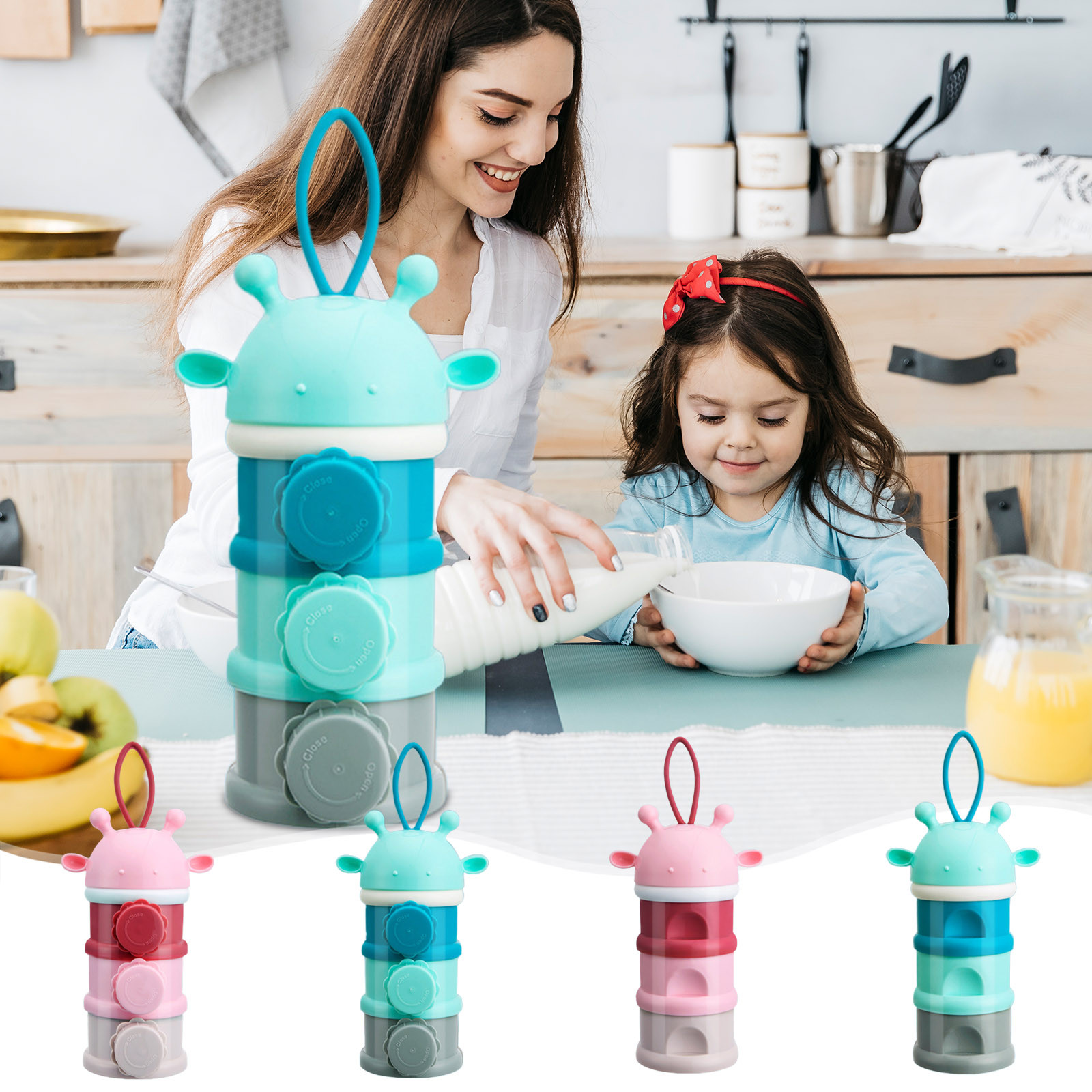 Limited Time Offer,Stackable Milk Powder Dispenser, Non-Spill Travel ...