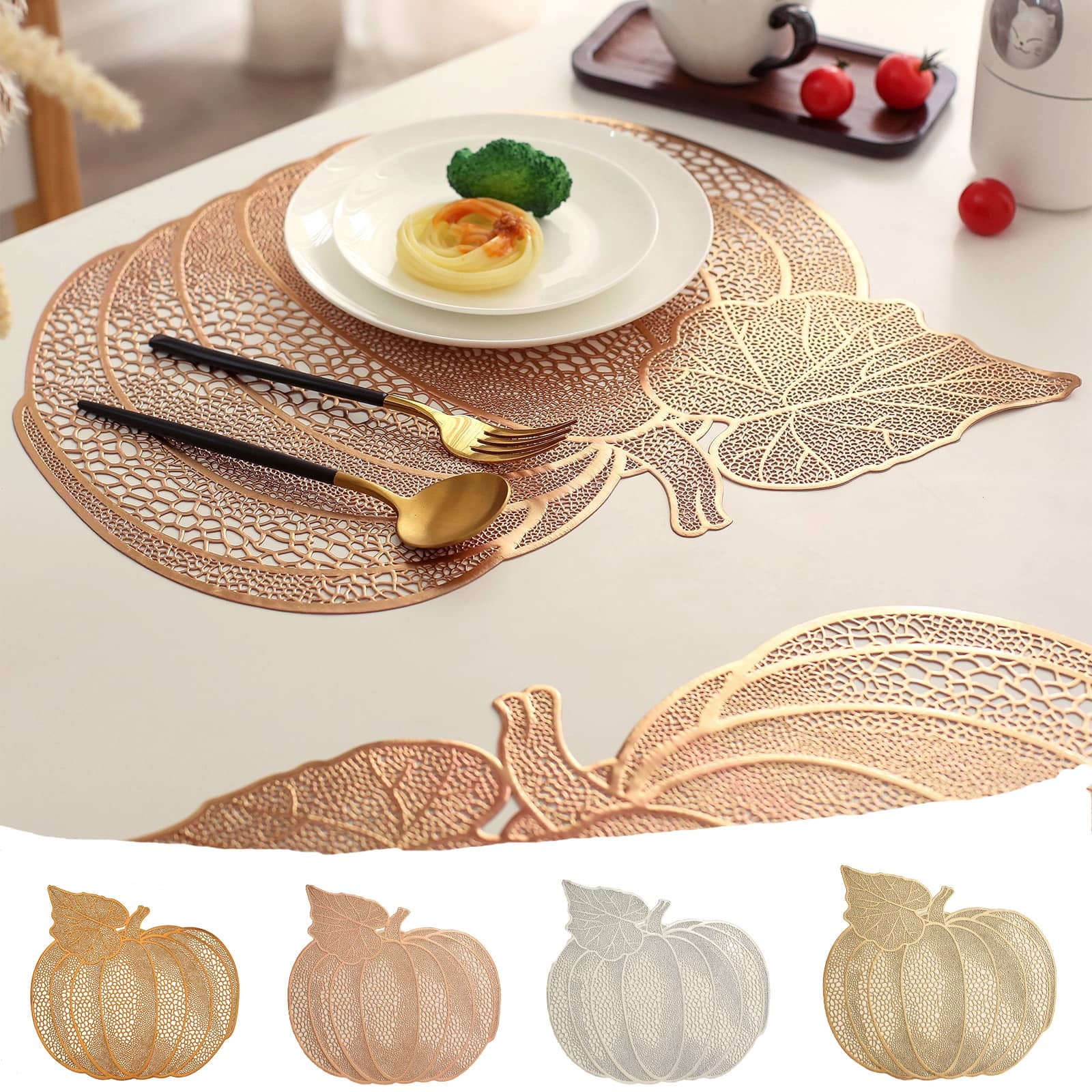 Limited Time Offer, Vsgery Hollowed out PVC Pumpkin Placemats ...