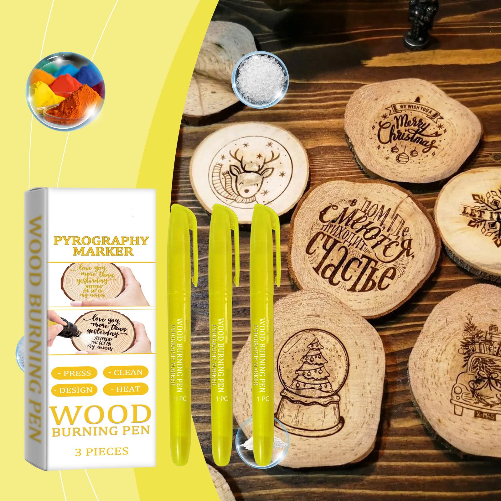 Limited Time Offer Wmmxey Pen Branding Marker Wooden Branding Pen ...