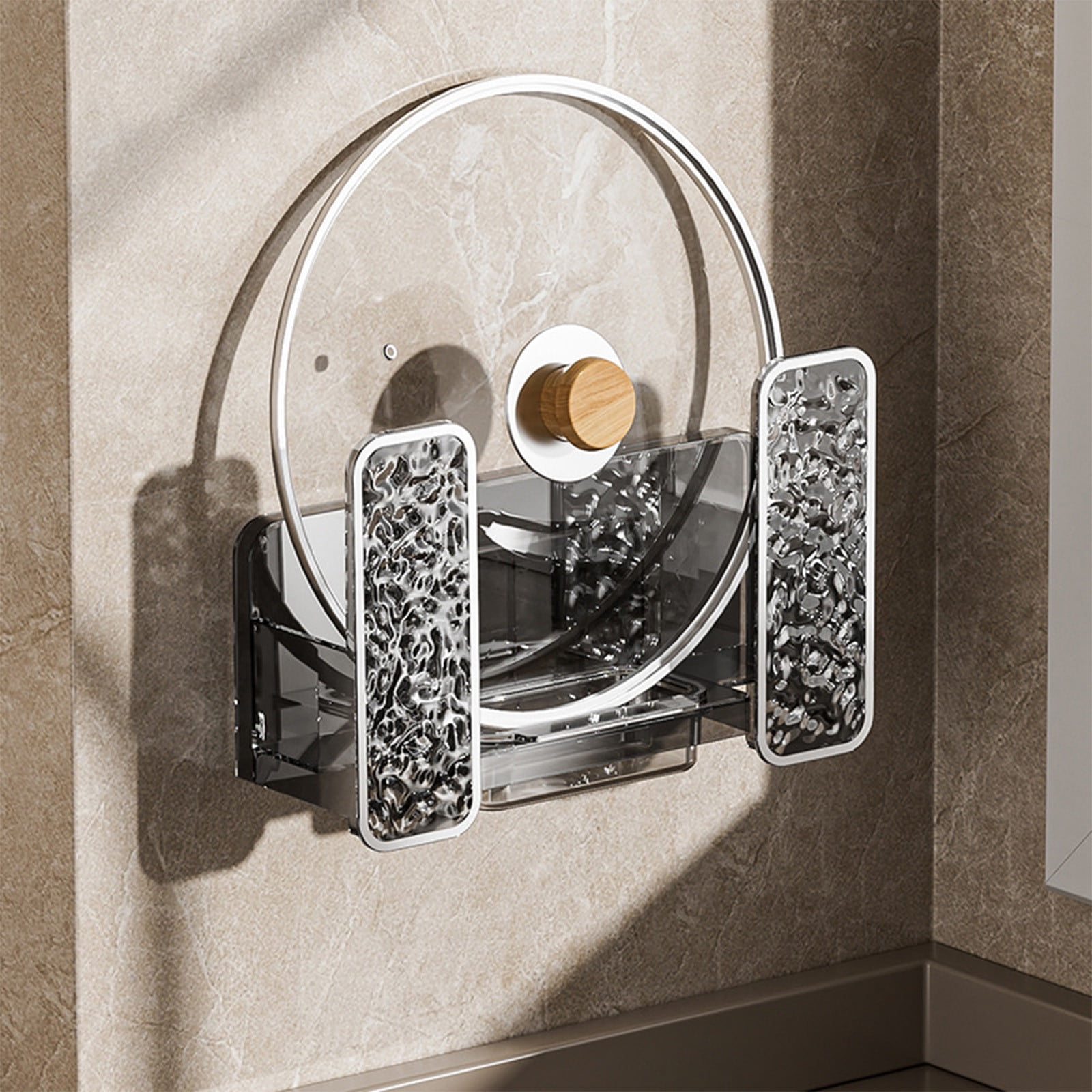 Limited Time Only! Glacier Style Wall Mounted Kitchen Shelves, Pot Lid ...