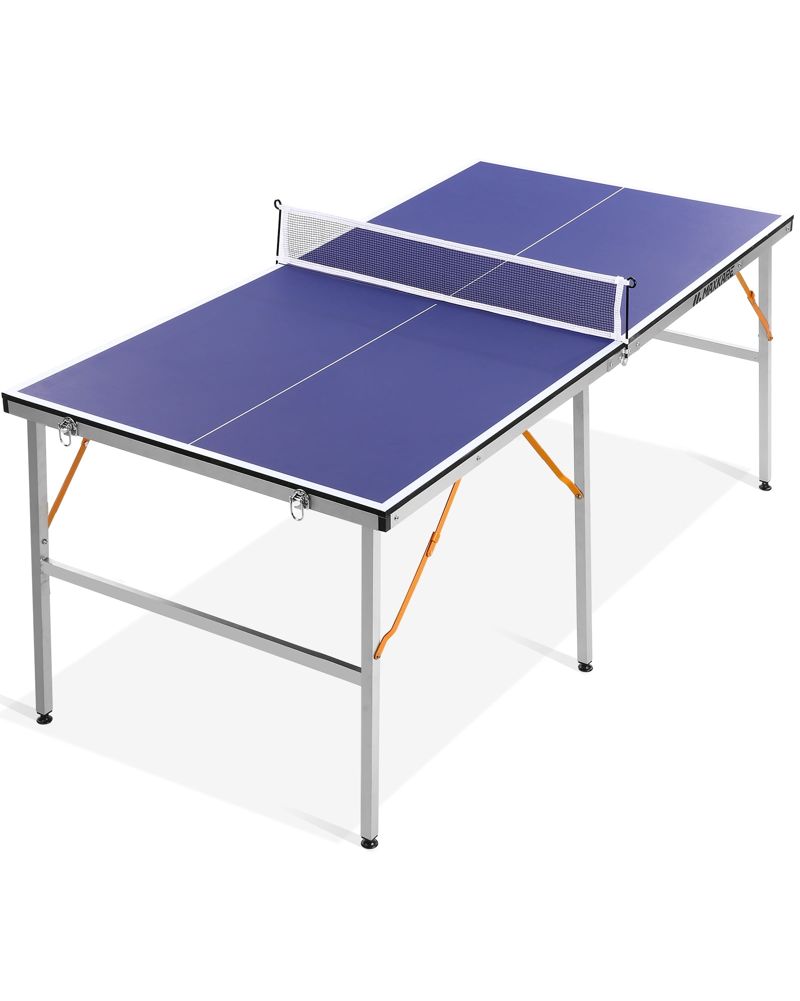 Ping Pong Table Mid-Sized Table Tennis Table Aluminum Frame & Removable ...