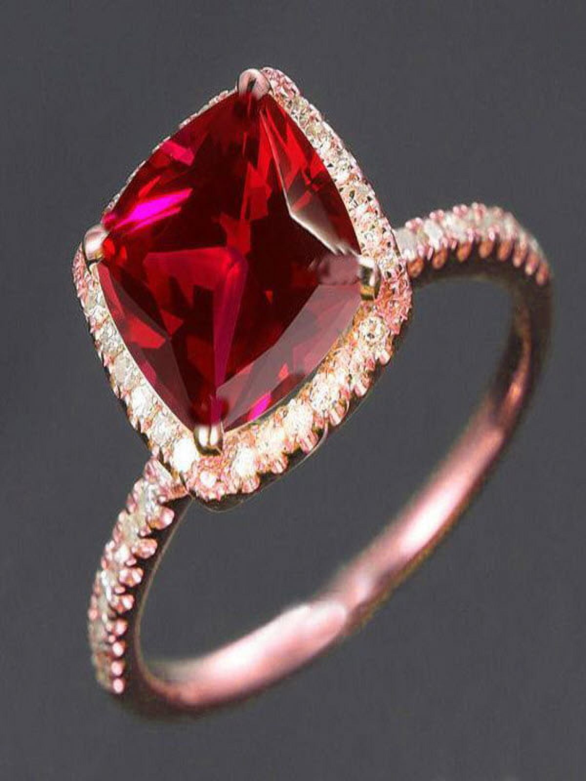 Limited Time Sale: 1.25 Carat Red Ruby and Diamond Engagement Ring in ...