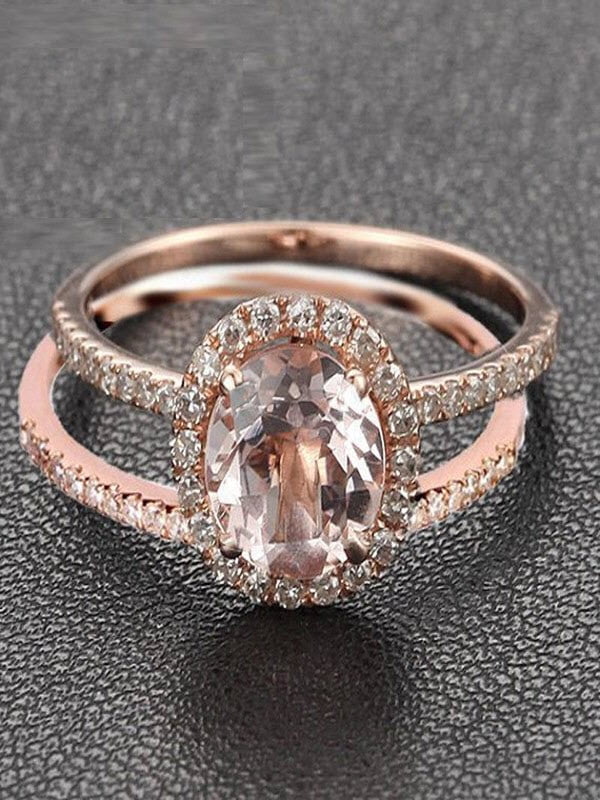 Limited Time Sale 1.50 carat Round Cut Morganite and Diamond Halo ...