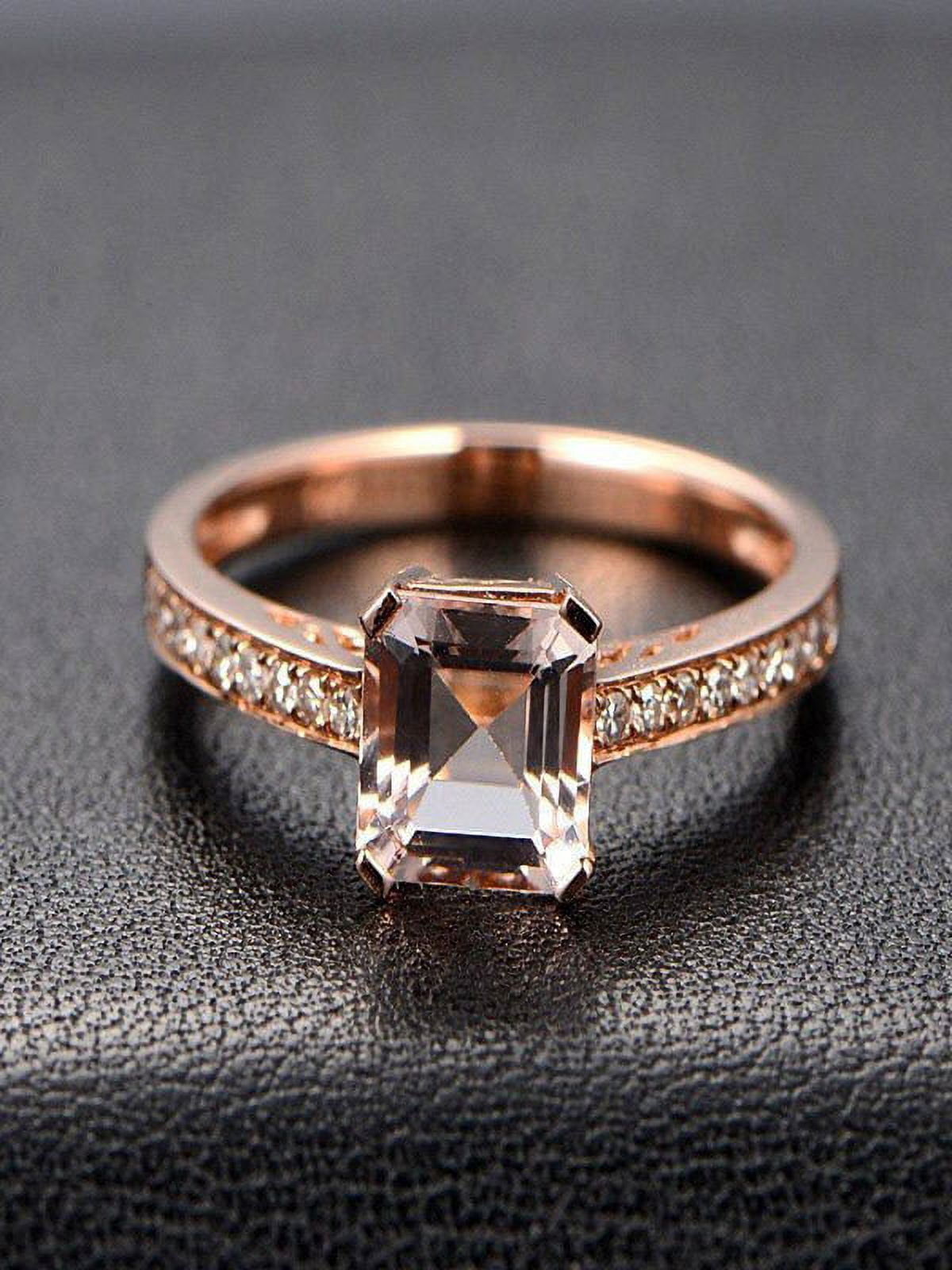 Limited Time Sale Antique 1.25 Carat Morganite And Diamond Moissanite ...