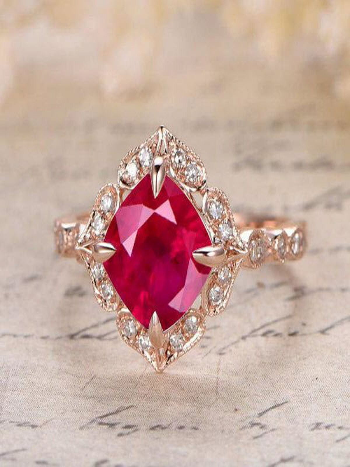 Limited Time Sale: Vintage Antique Design 1.25 Carat Red Ruby And ...