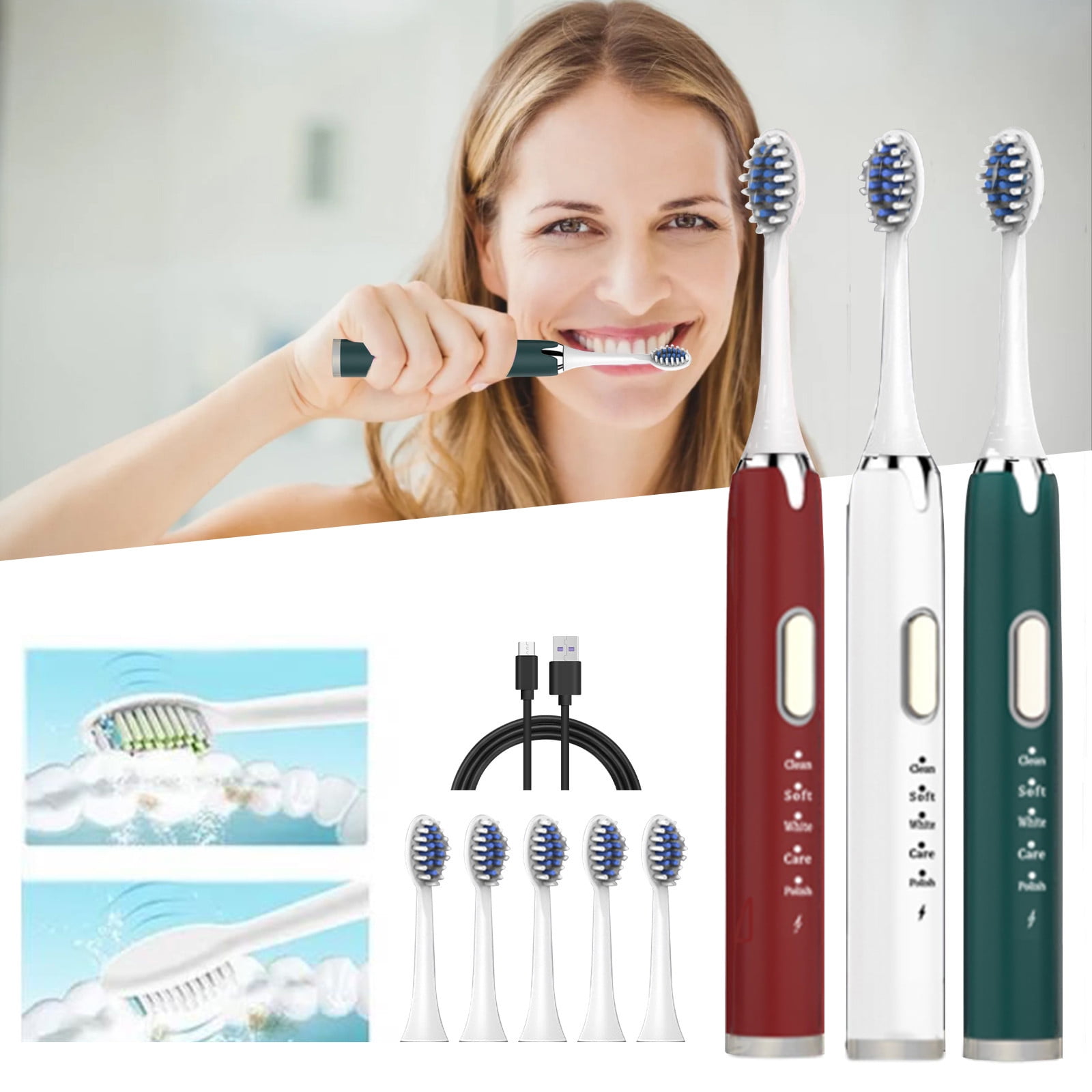 Limited Time Savings, Advanced Toothbrush with Cable, Toothbrush, 6 ...