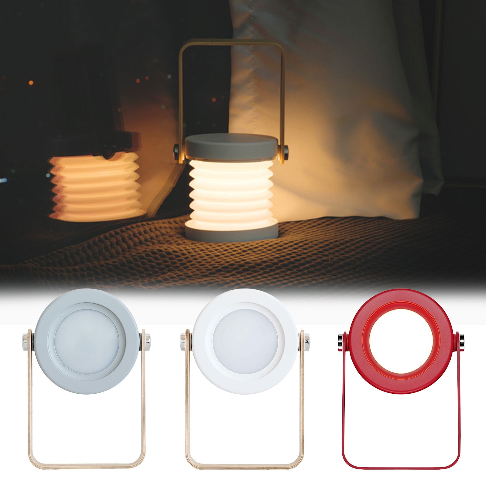 Limited Time Savings,Foldable Table Lamp, Retractable LED Light, Wooden ...