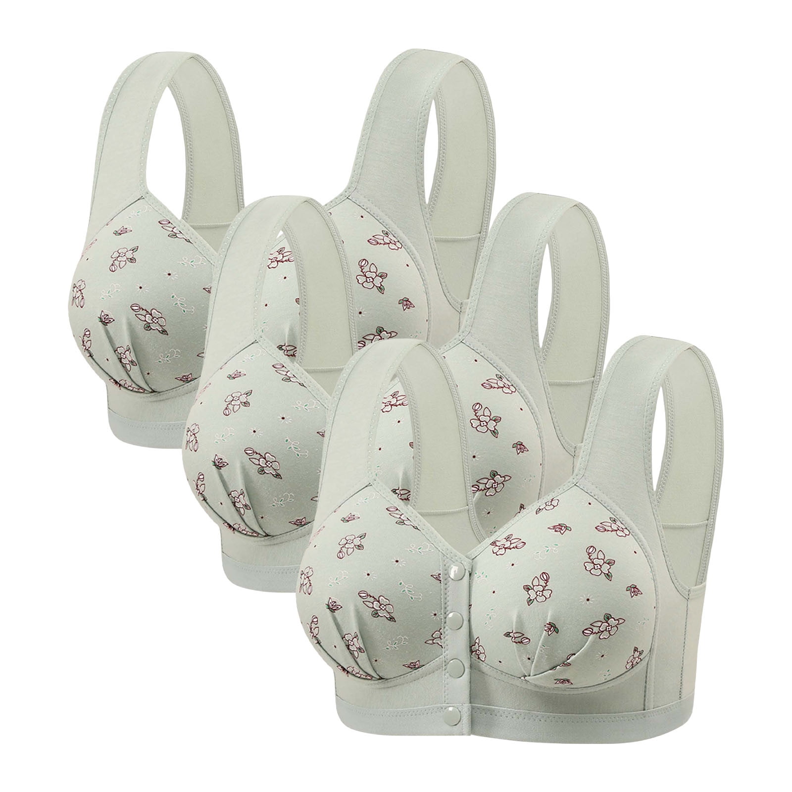 Limited Time Savings, Non Steel Ring Style Bra, Gathered Middle Button ...