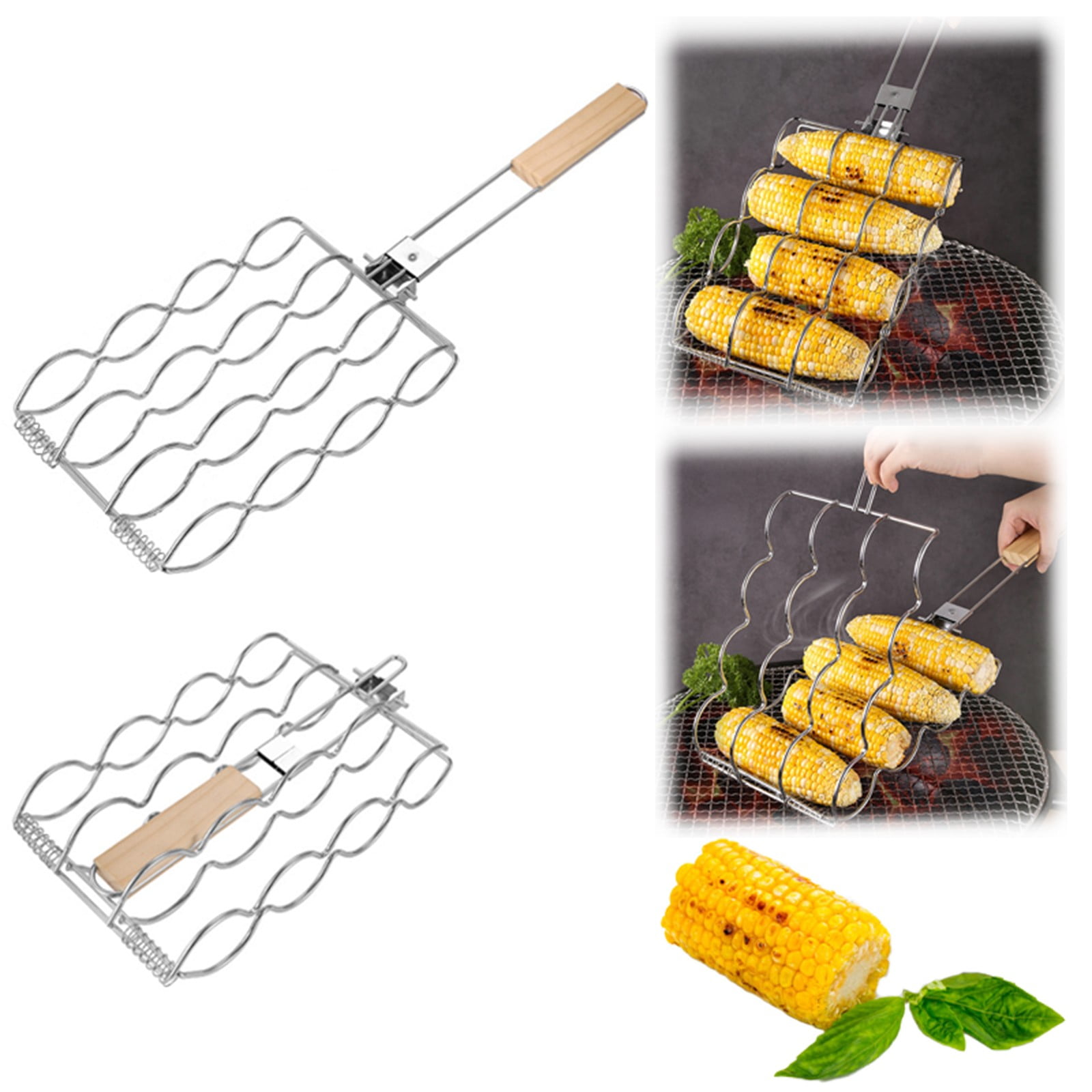 Limited Time Savings, Roast Corn Grill Clip, Foldable BBQ Net, Portable ...