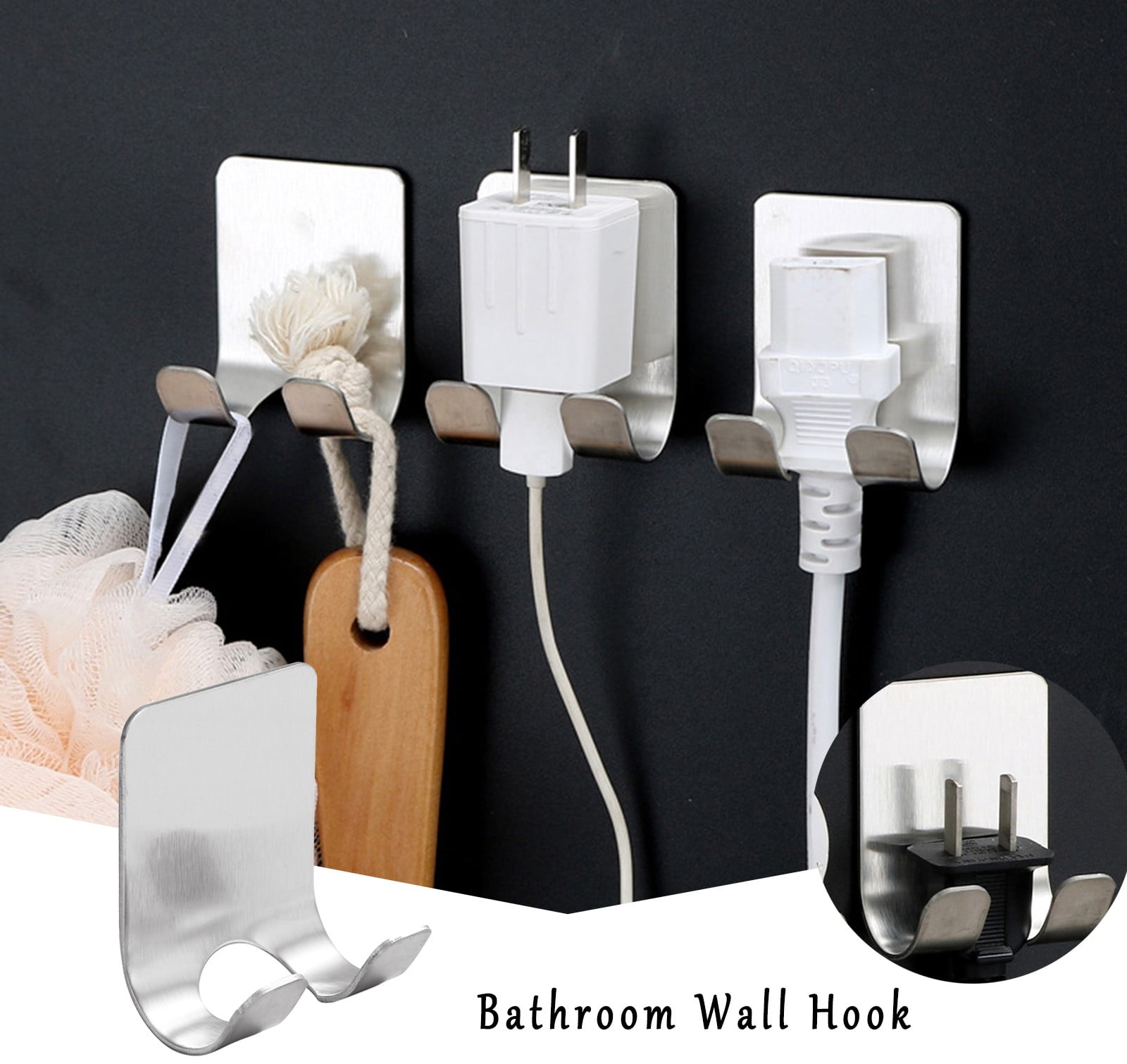 Limited Time Savings, Shower Steel Self-Adhesive Bathroom Wall Hook for ...