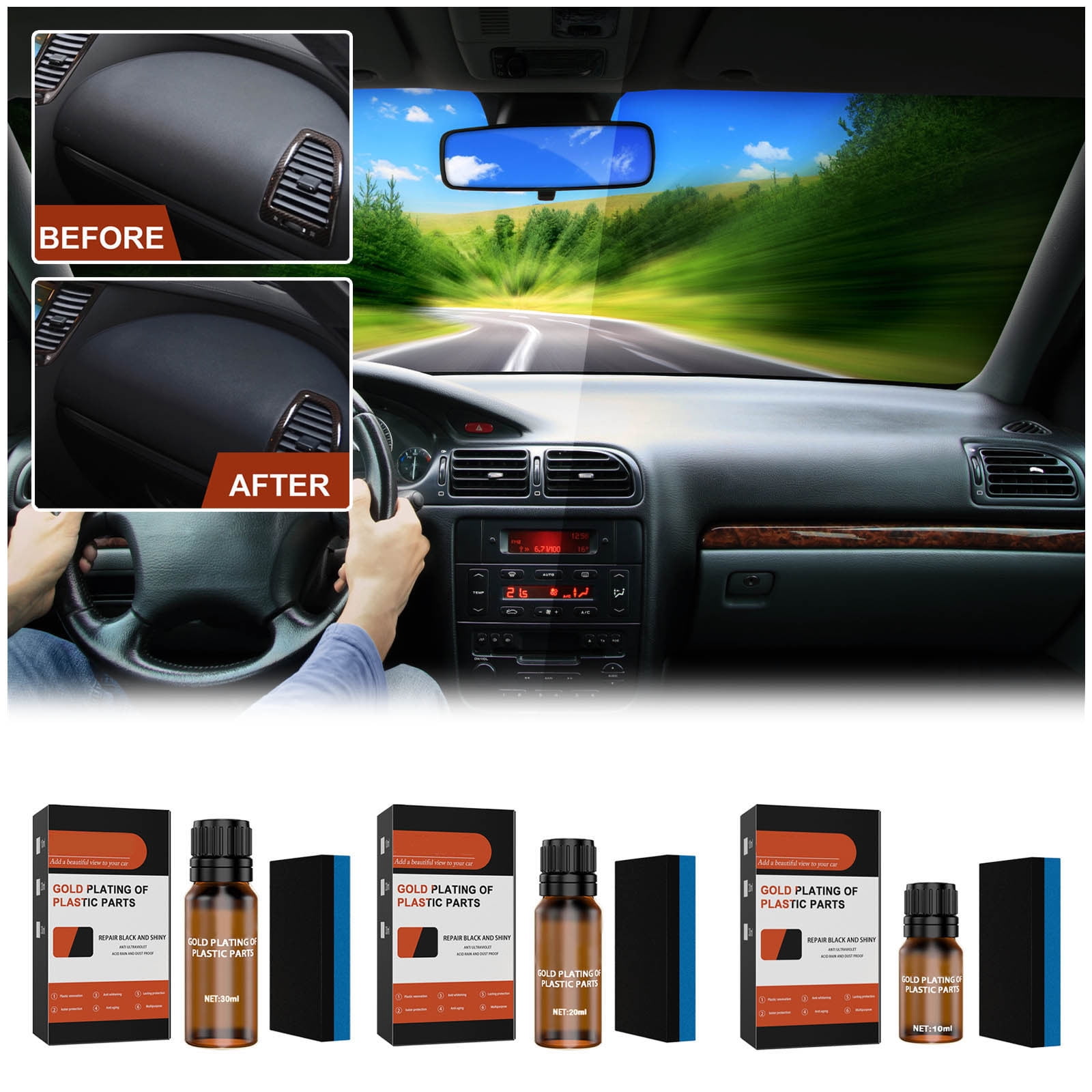 Limited Time Savings, Topliu Car Interior Plastic Crystal Coating ...