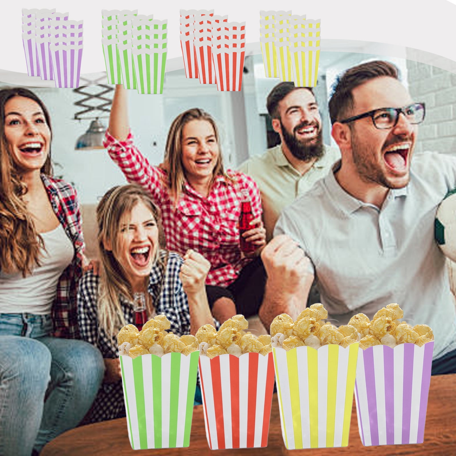 Limited Time Savings, Topliu Striped Popcorn Boxes Birthday Party Food ...