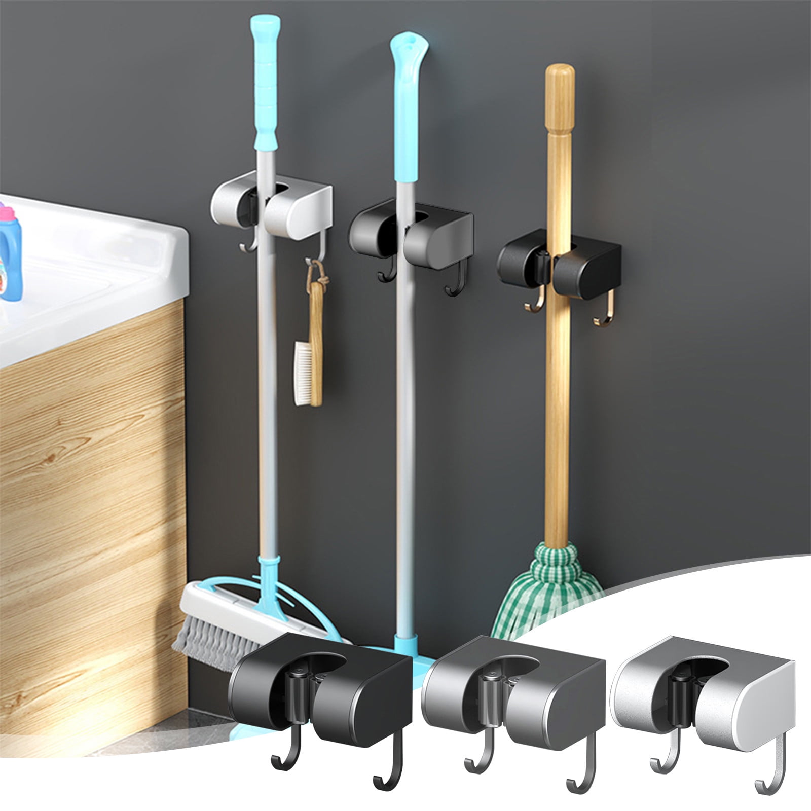 Limited Time Savings, Wall Mounted Organizer, Heavy-duty Rack, Mop and ...